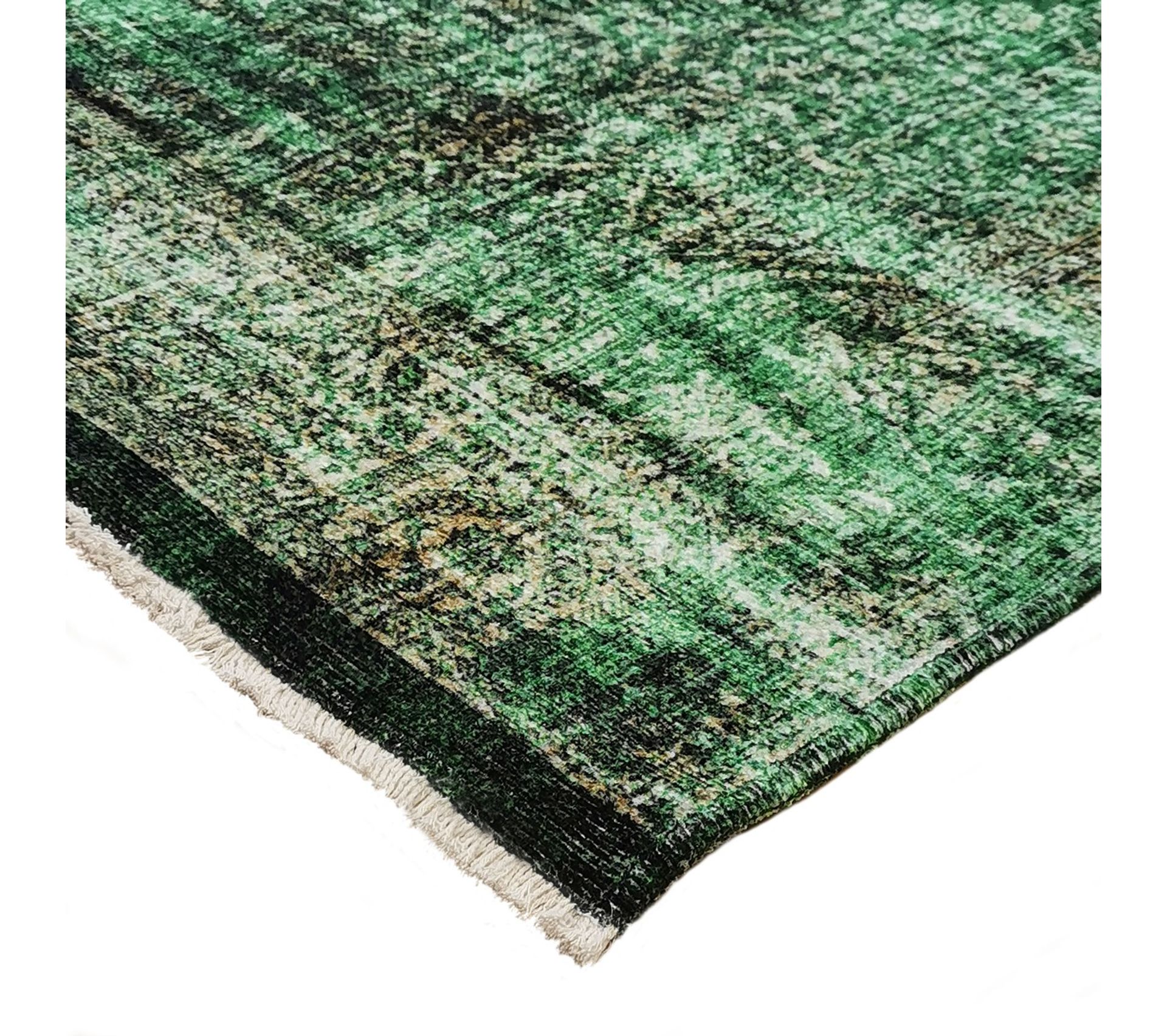 Tapis Extra-doux Motifs Effet Vintage Vert Foncé 160x230 - Usure Du ...