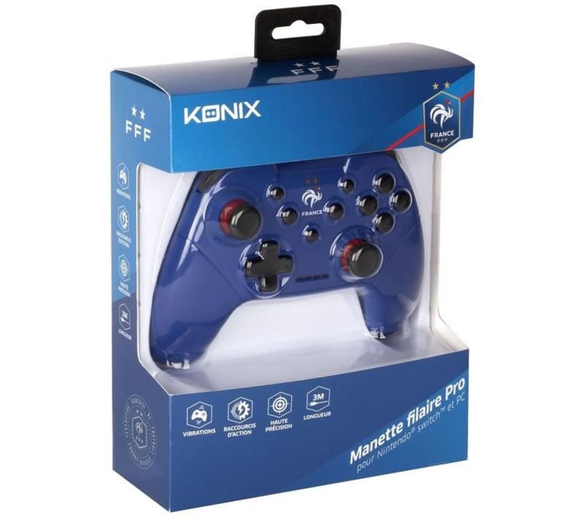 Manette - Konix - Bleu - Switch Et PC - Sous Licence Officielle Fff - BUT