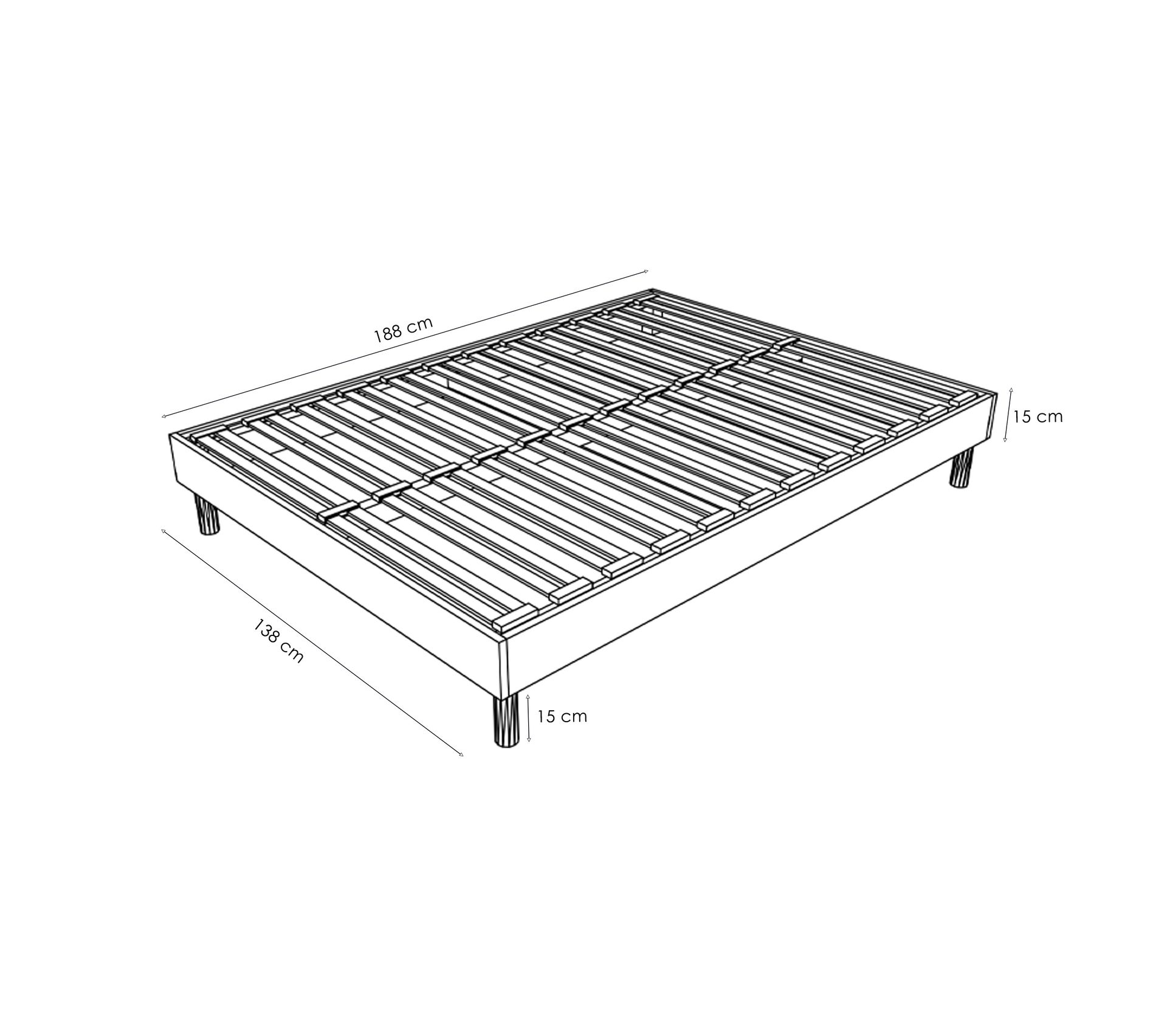Sommier en kit 140x190 cm LUCIO blanc - Sommier tapissier BUT