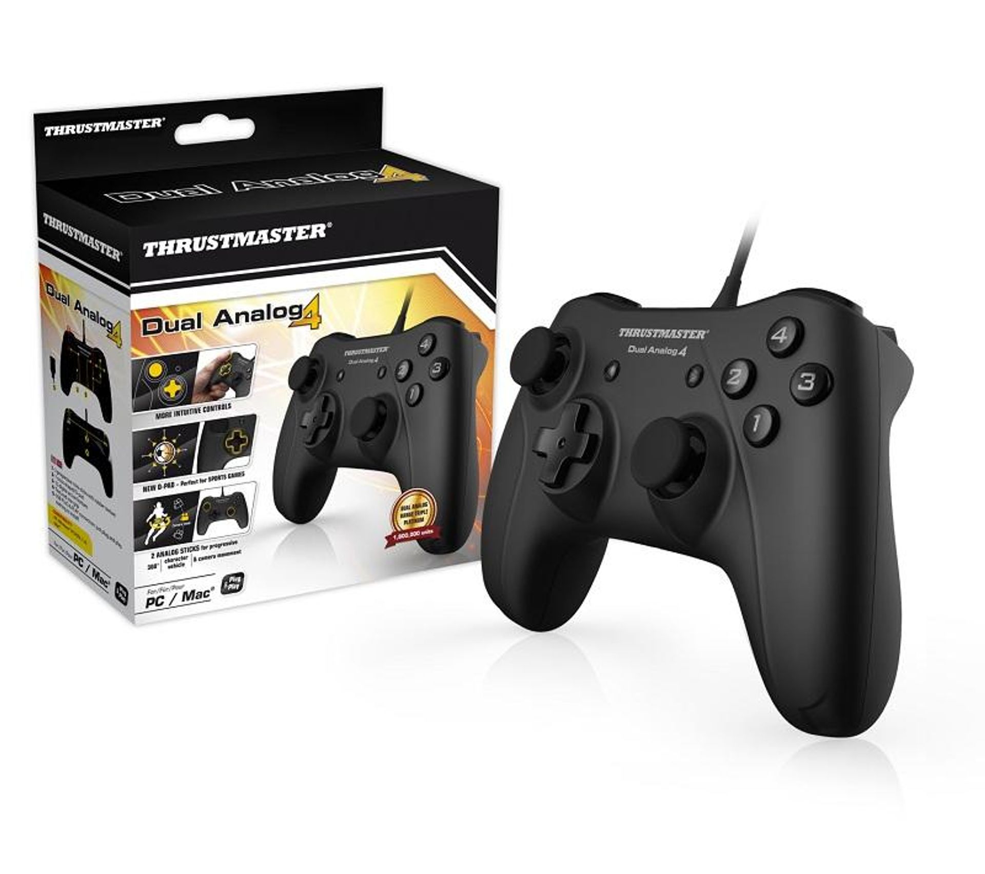 Dual Analog 4 Manette De Jeu PC Analogique Usb Noir - OCTOSTORE BUT