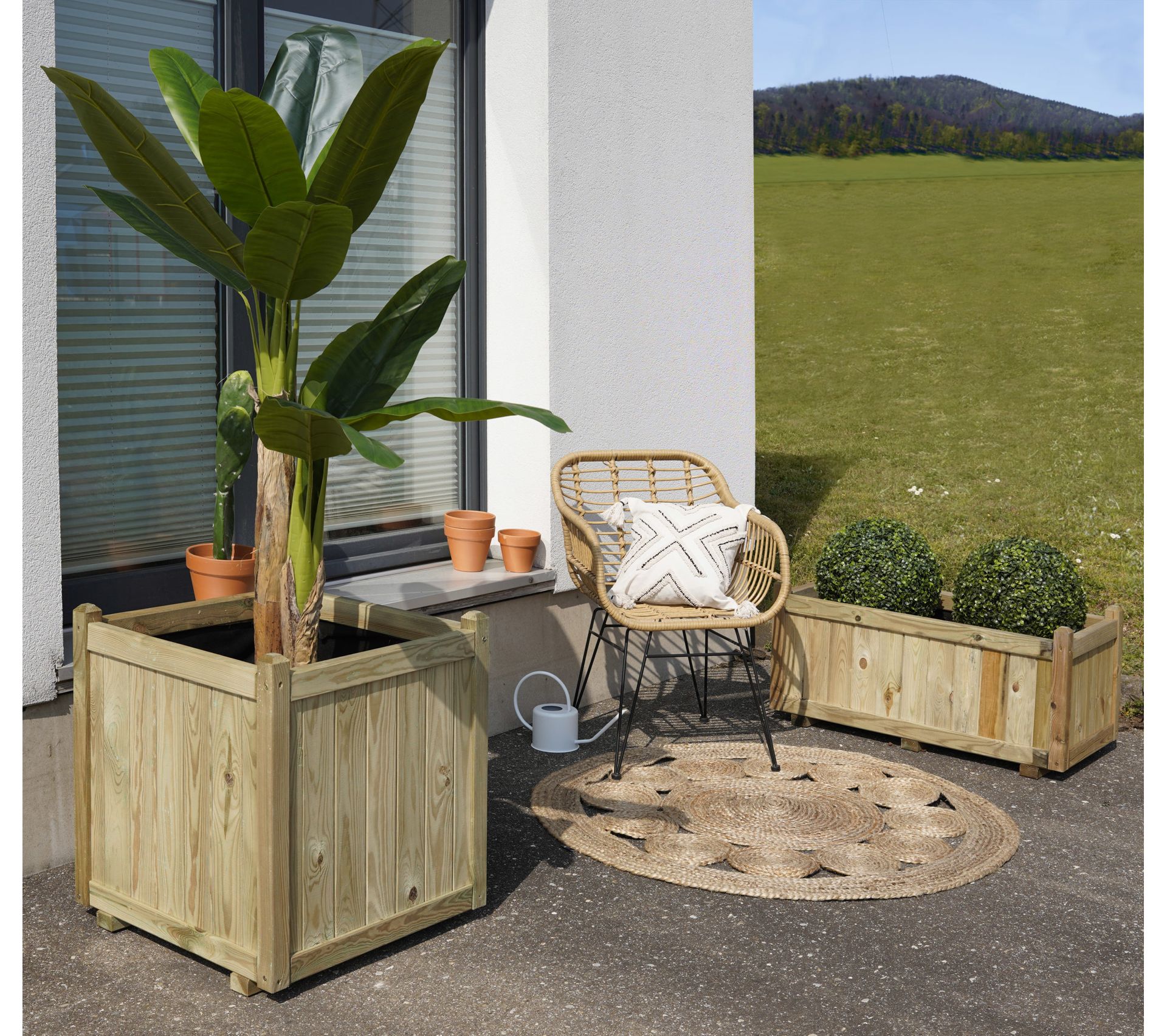 Bac À Fleurs Vendôme Rectangle 100 - 113 L - Pot de fleurs - Bac ...