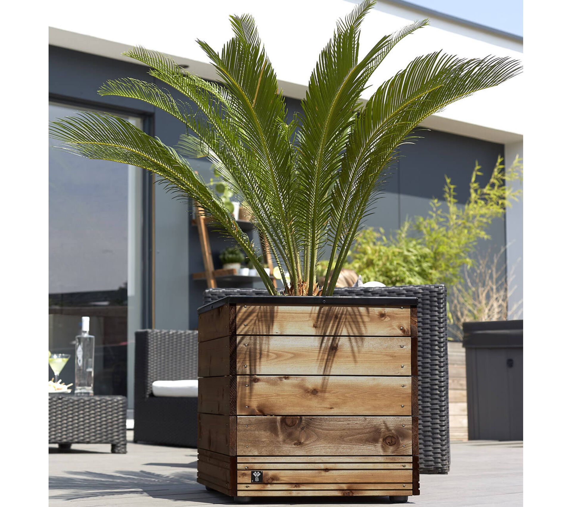 Bac à Fleurs Carré Teinté Brun Collectors - Petit Volume - Pot de ...