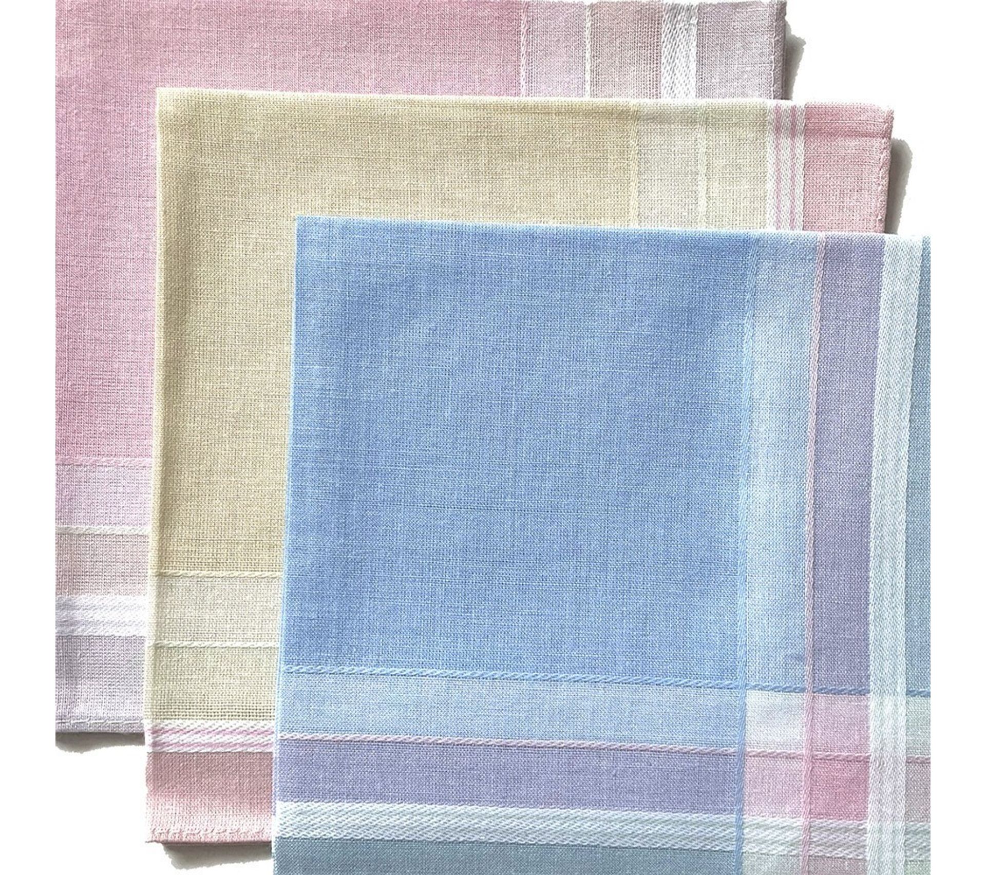 Lot De 12 Mouchoirs Dame Carreaux 29x29 Cm 100% Coton - Linge de maison BUT