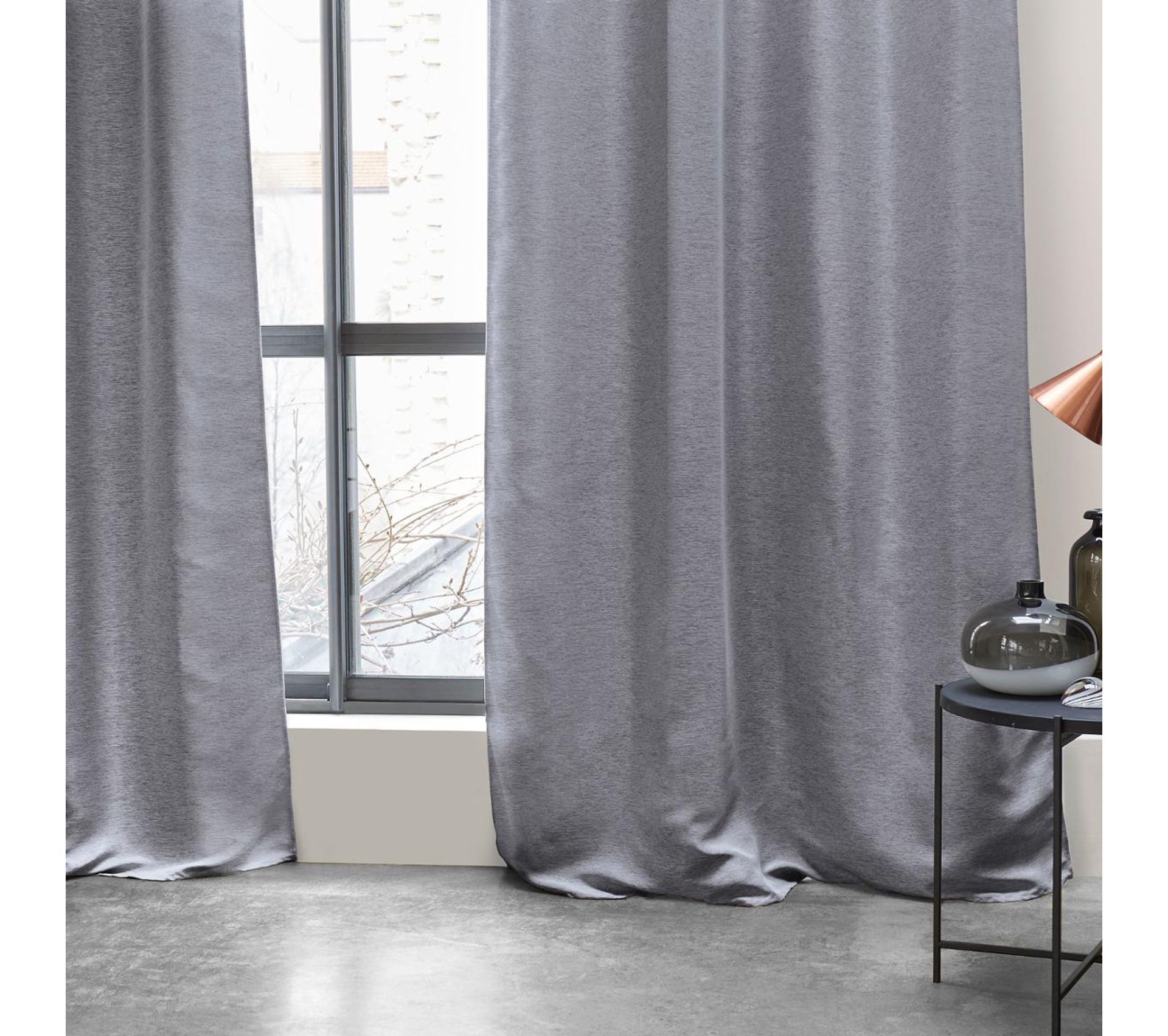 Rideau Occultant Gris Foncé 140 X 260 Cm - Rideau BUT