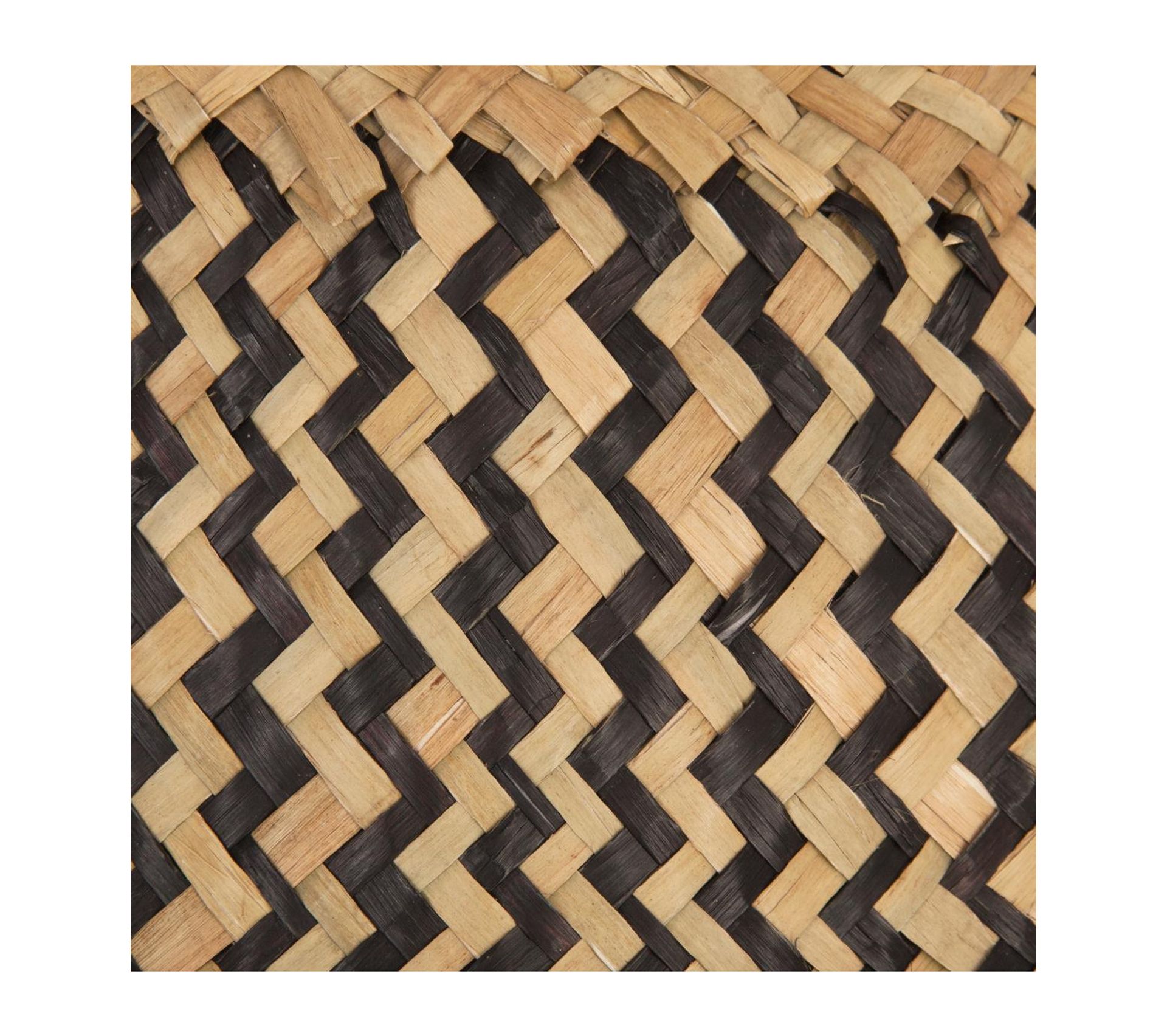 Panier De Rangement Pliable En Osier Naturel Et Noir - Panier BUT