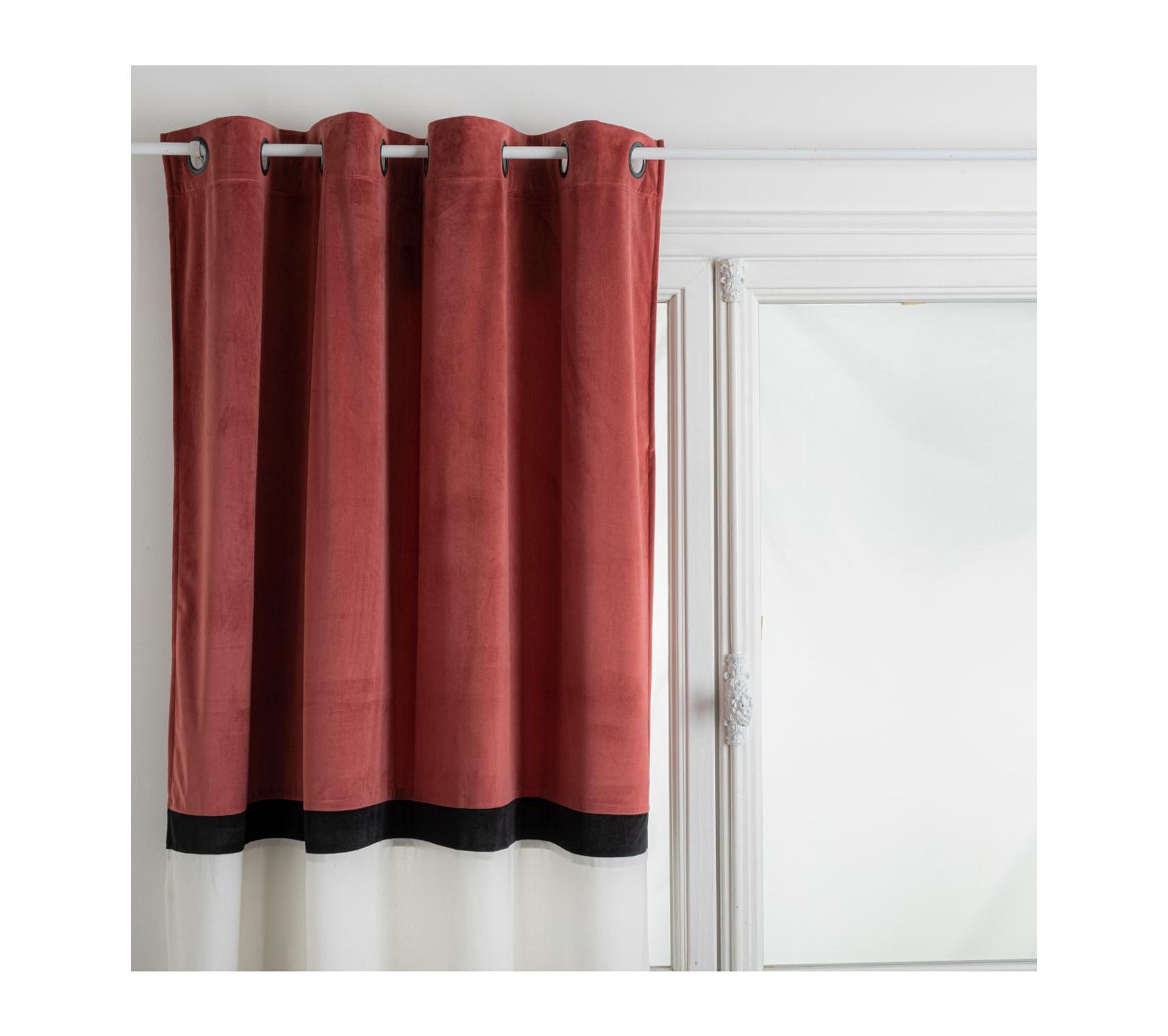 Rideau Bicolore Terracotta 140 X 260 Cm - Rideau BUT