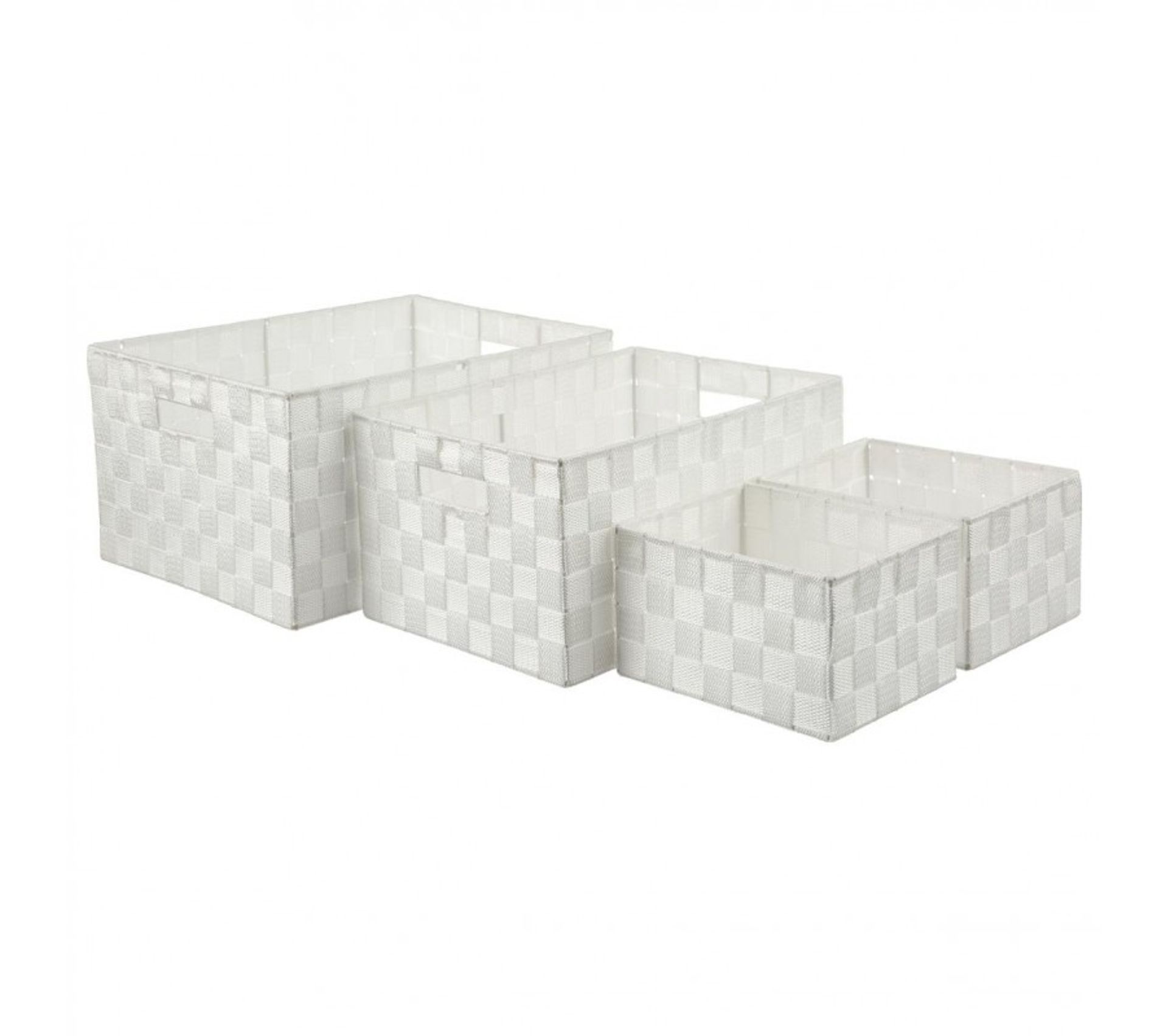 Set De 4 Paniers De Rangement Blanc - Panier BUT