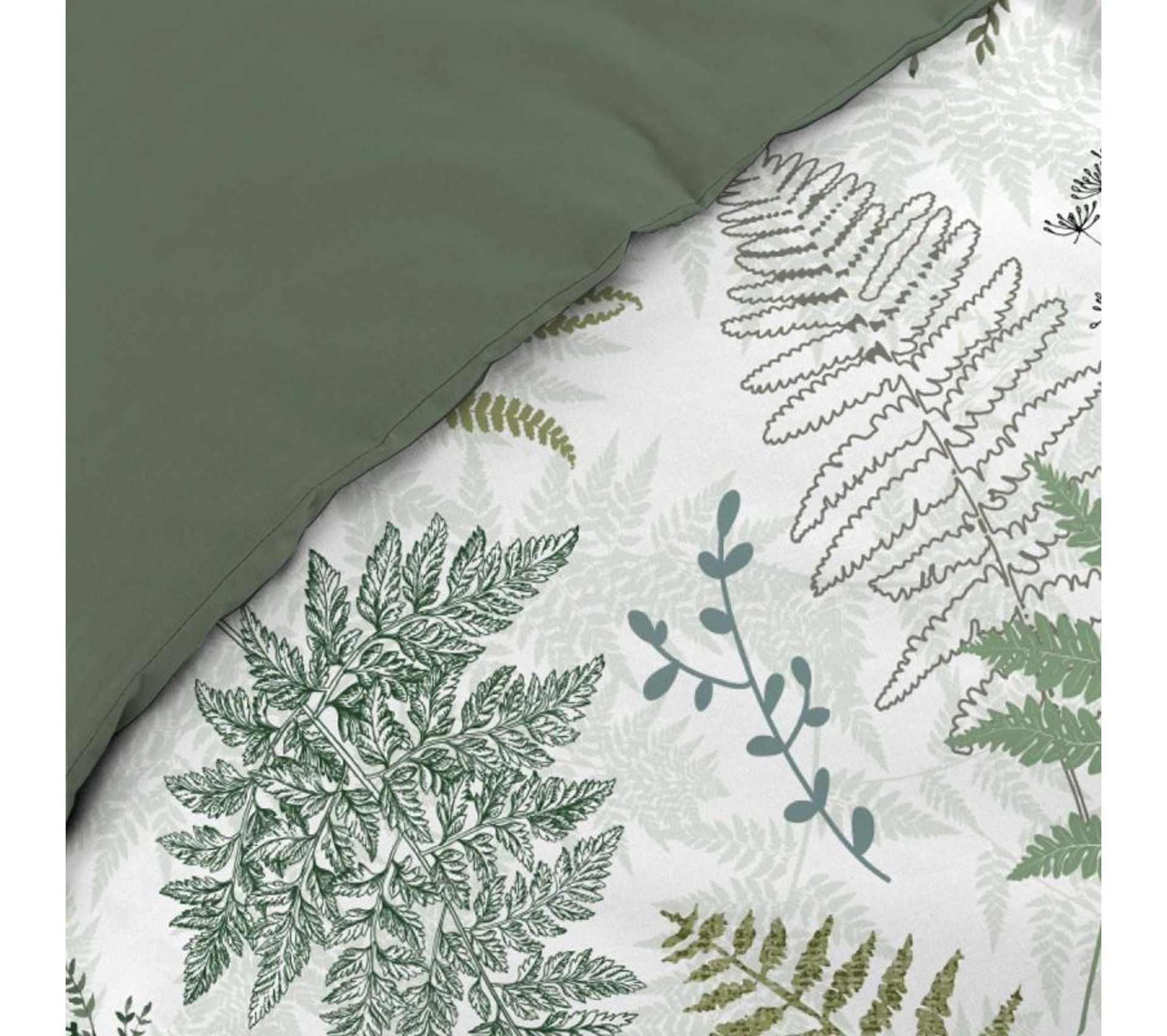 Parure De Lit Double Gaze De Coton Verveine Vert 260x240 - Housse de ...