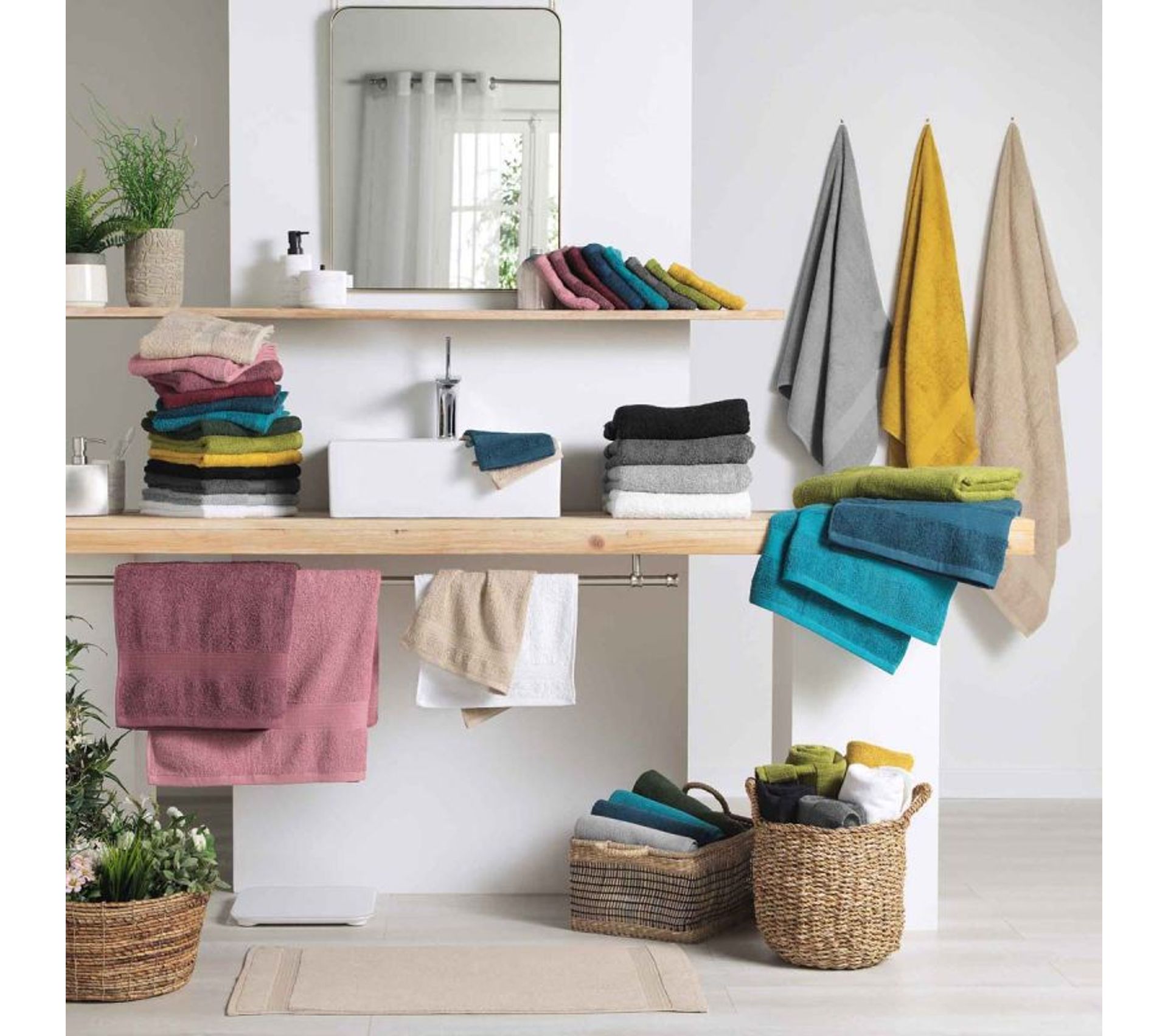 Drap De Bain "colors" 90x150cm Noir - Serviette - drap de bain BUT