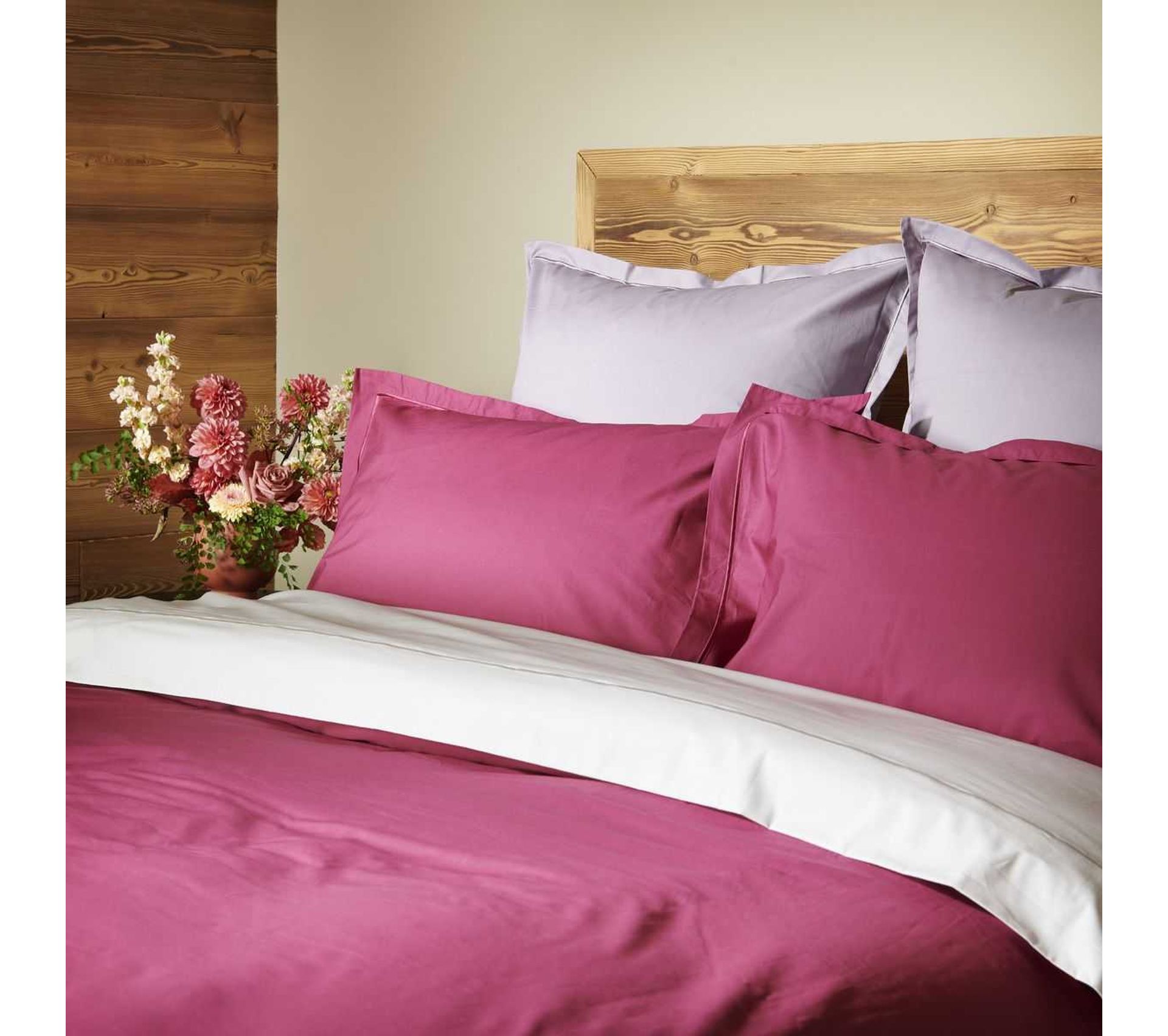 Drap-housse - Uni Percale De Coton 80 X 190 Cm Vieux Rose - Drap housse BUT