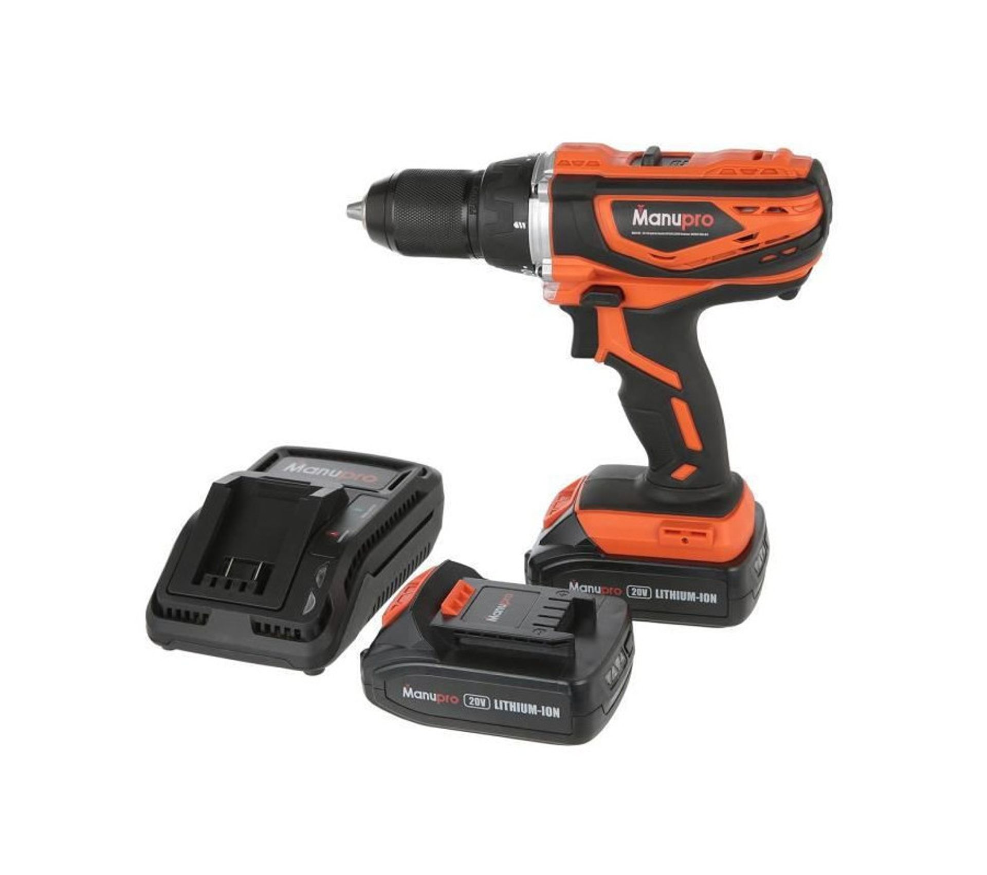 Perceuse Visseuse Sans Fil Manupro - 20v - 2 Batteries 2 Ah - Chargeur Rapide - 99 Accessoires ...