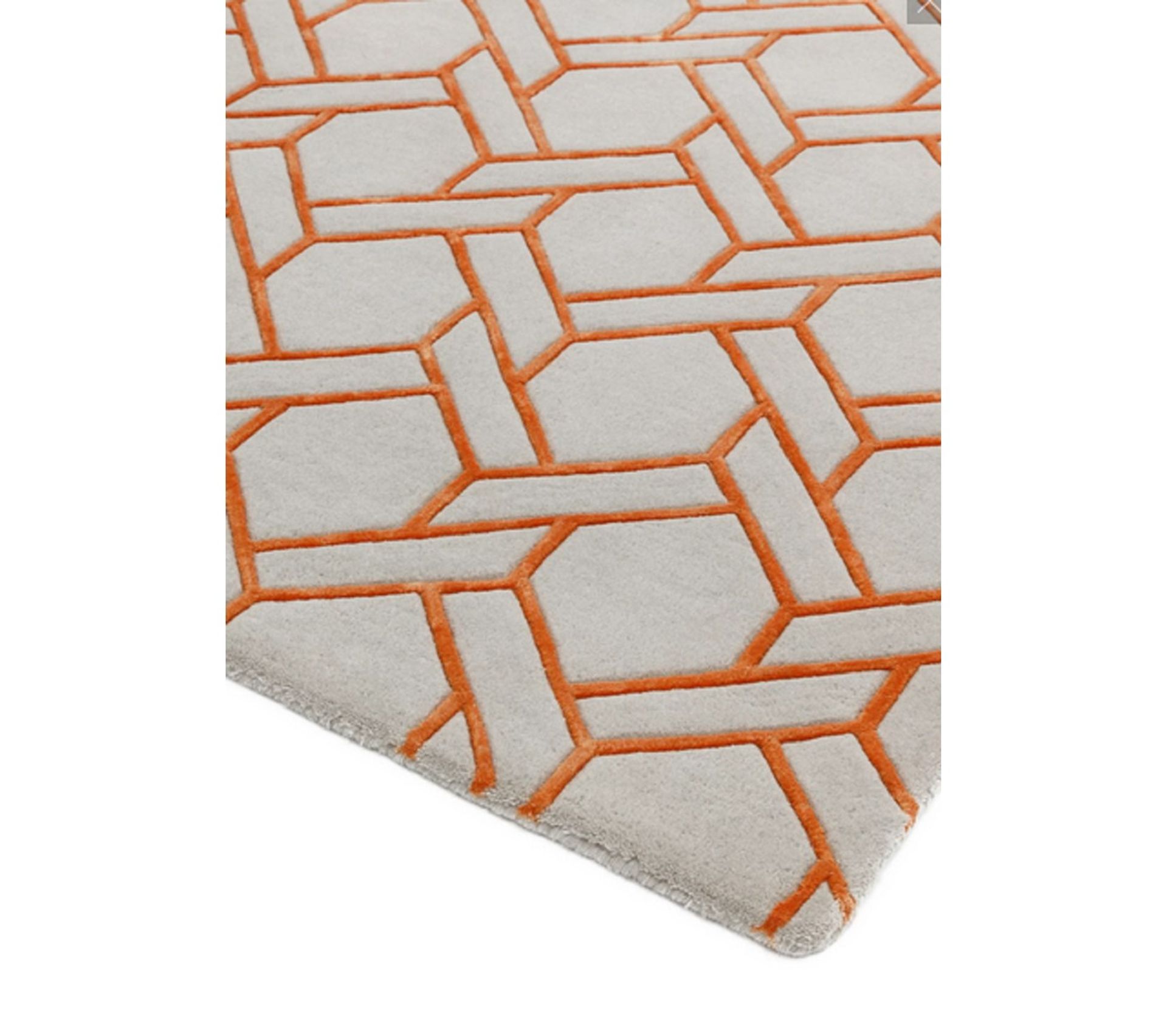 Tapis De Salon Moderne Navel Lines En Laine - Orange - 200x300 Cm ...