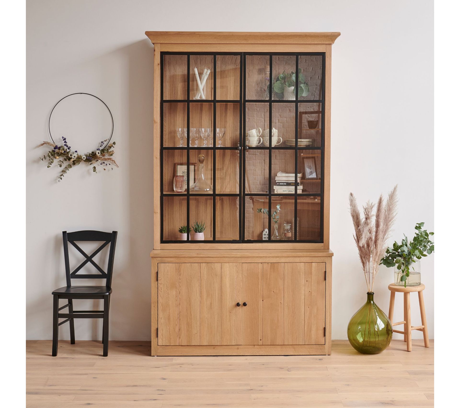 Buffet Vaisselier Industriel En Bois Et Métal 4 Portes - Victoria ...