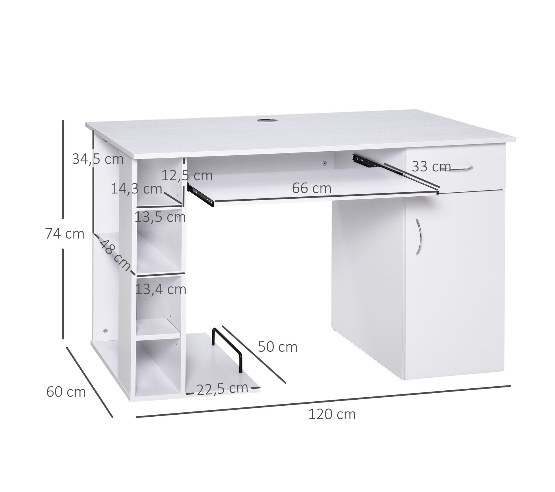 Bureau Informatique Design Multi-rangements - Bureau - Secrétaire BUT