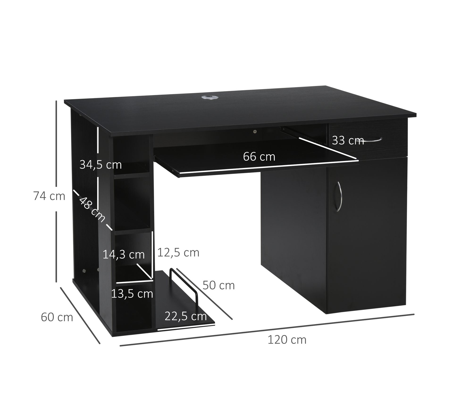 Bureau Informatique Design Multi-rangements - Bureau - Secrétaire BUT