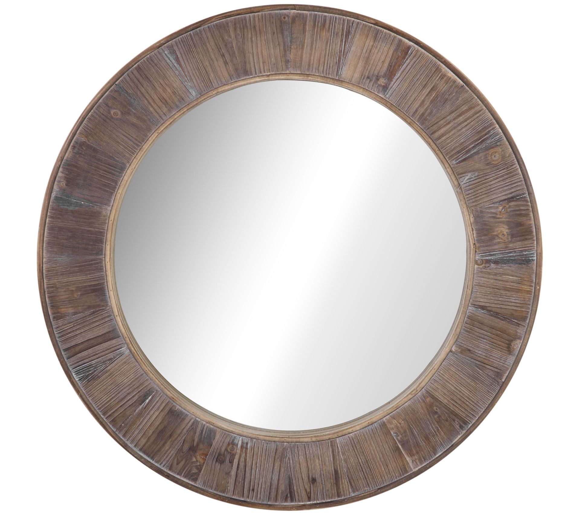 Miroir Rond Mural En Bois De Pin Style Naturel Ø 79 Cm - Miroir BUT