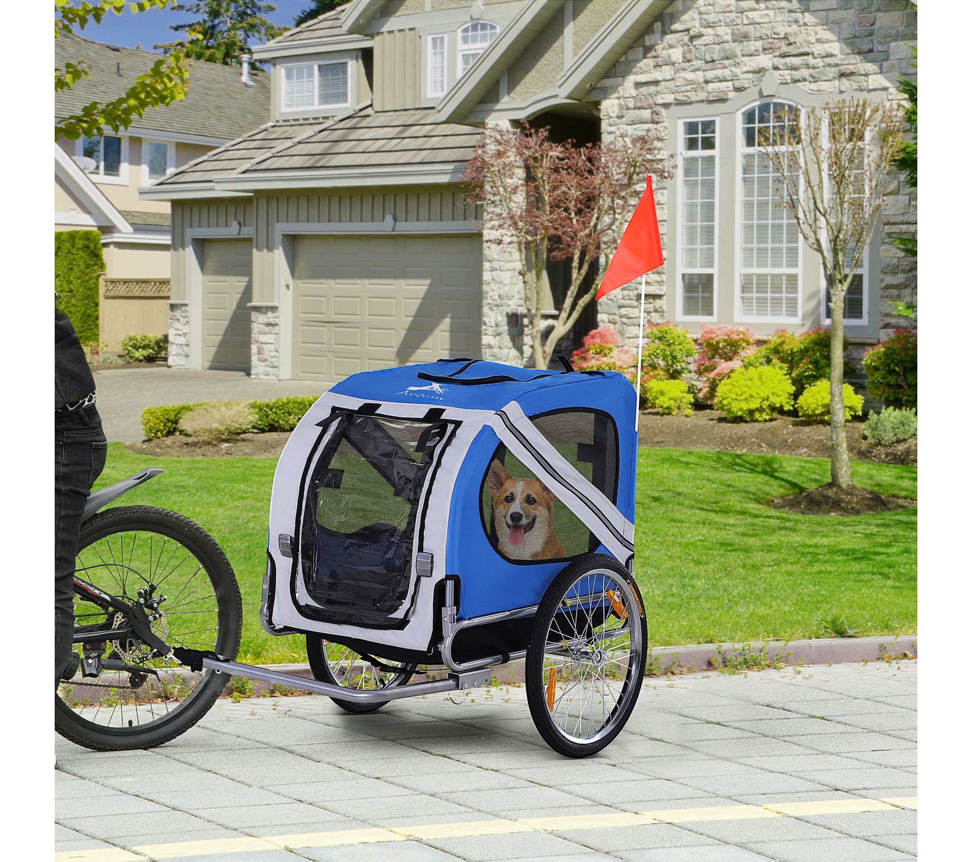 Remorque Vélo Pour Chien Animaux Pliable Barre Attelage Inclus - Chien BUT