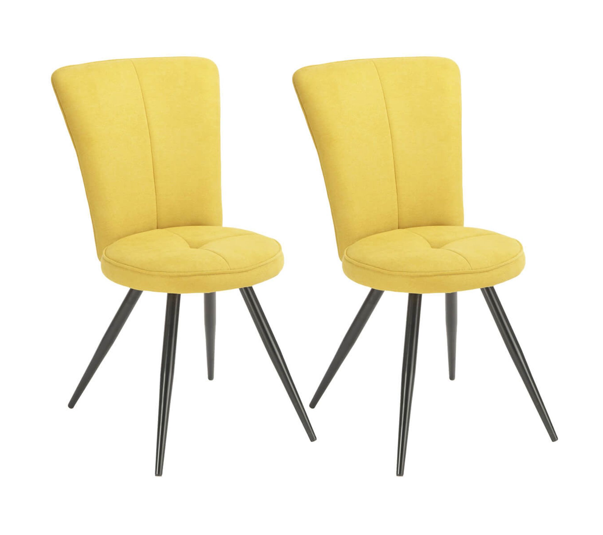 Lot De 2 Chaises Matelassées Jaunes - Paril - Chaise BUT