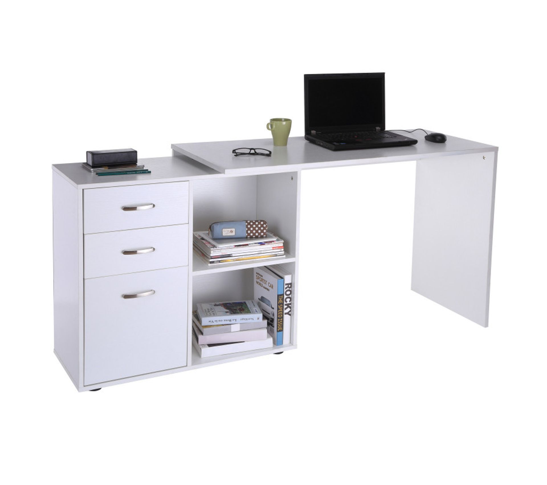 Bureau Modulable Solibac Blanc - Bureau - Secrétaire BUT