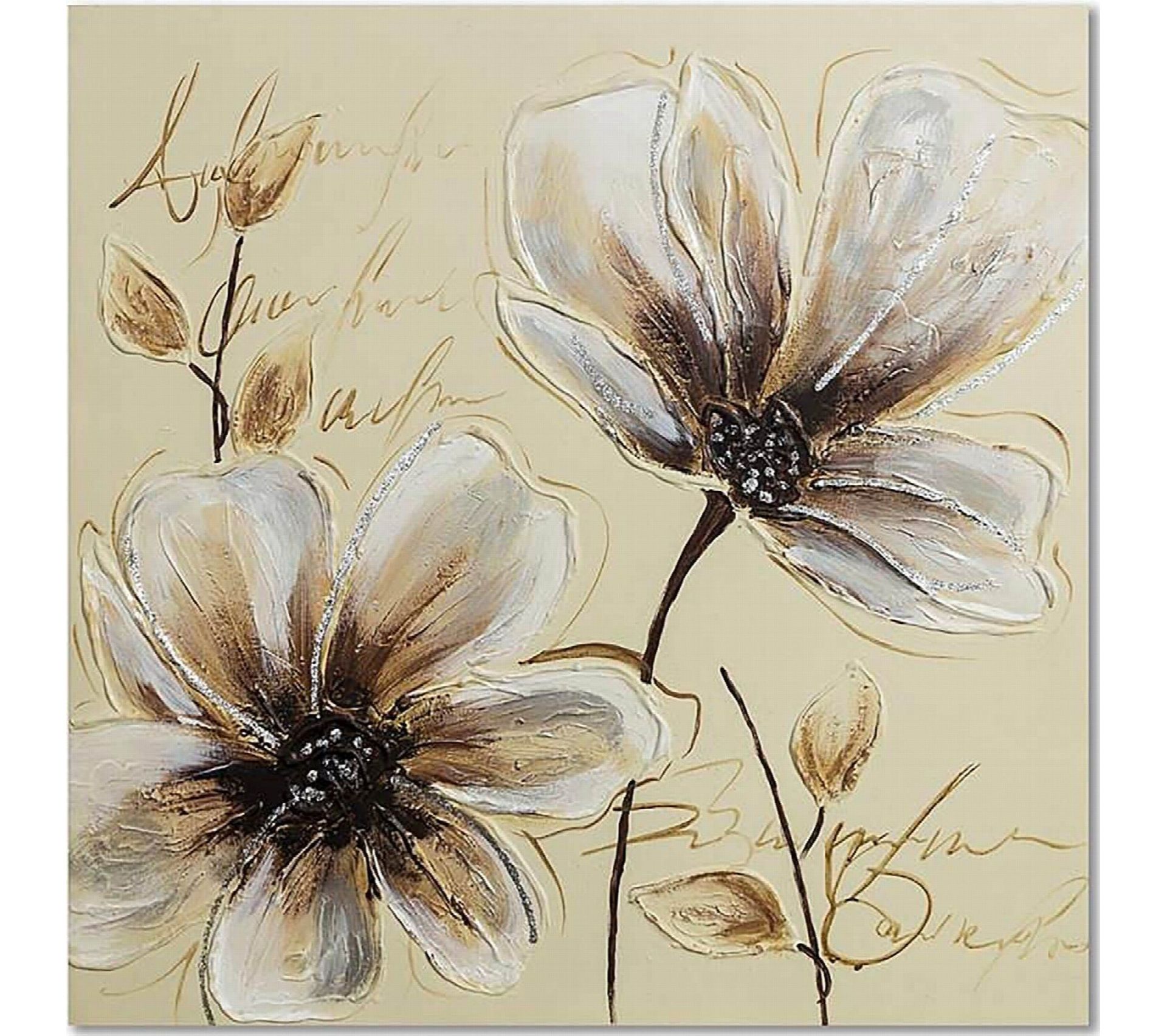 Tableau Fleurs 7 50 X 50 Cm - Tableau - Toile BUT