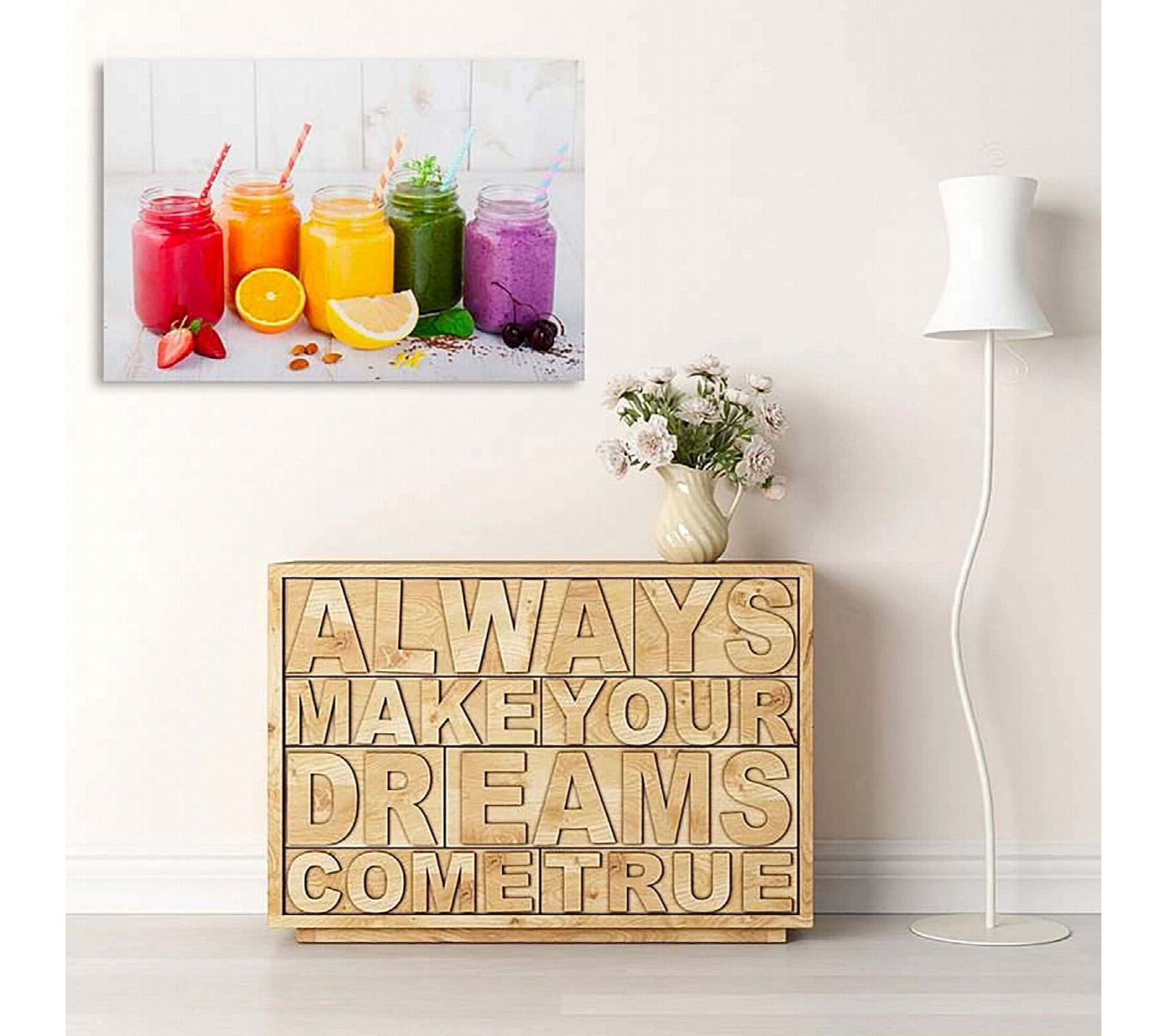 Tableau Collection De Fruits 80 X 60 Cm - Tableau - Toile BUT