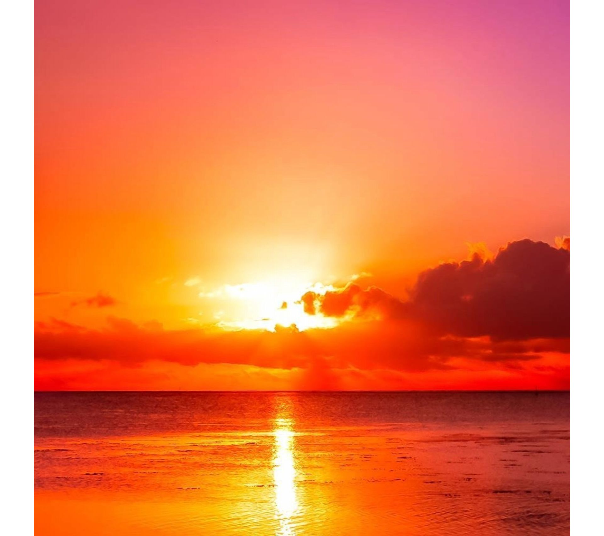 Tableau Coucher De Soleil 90 X 60 Cm Multicolore - Tableau - Toile BUT