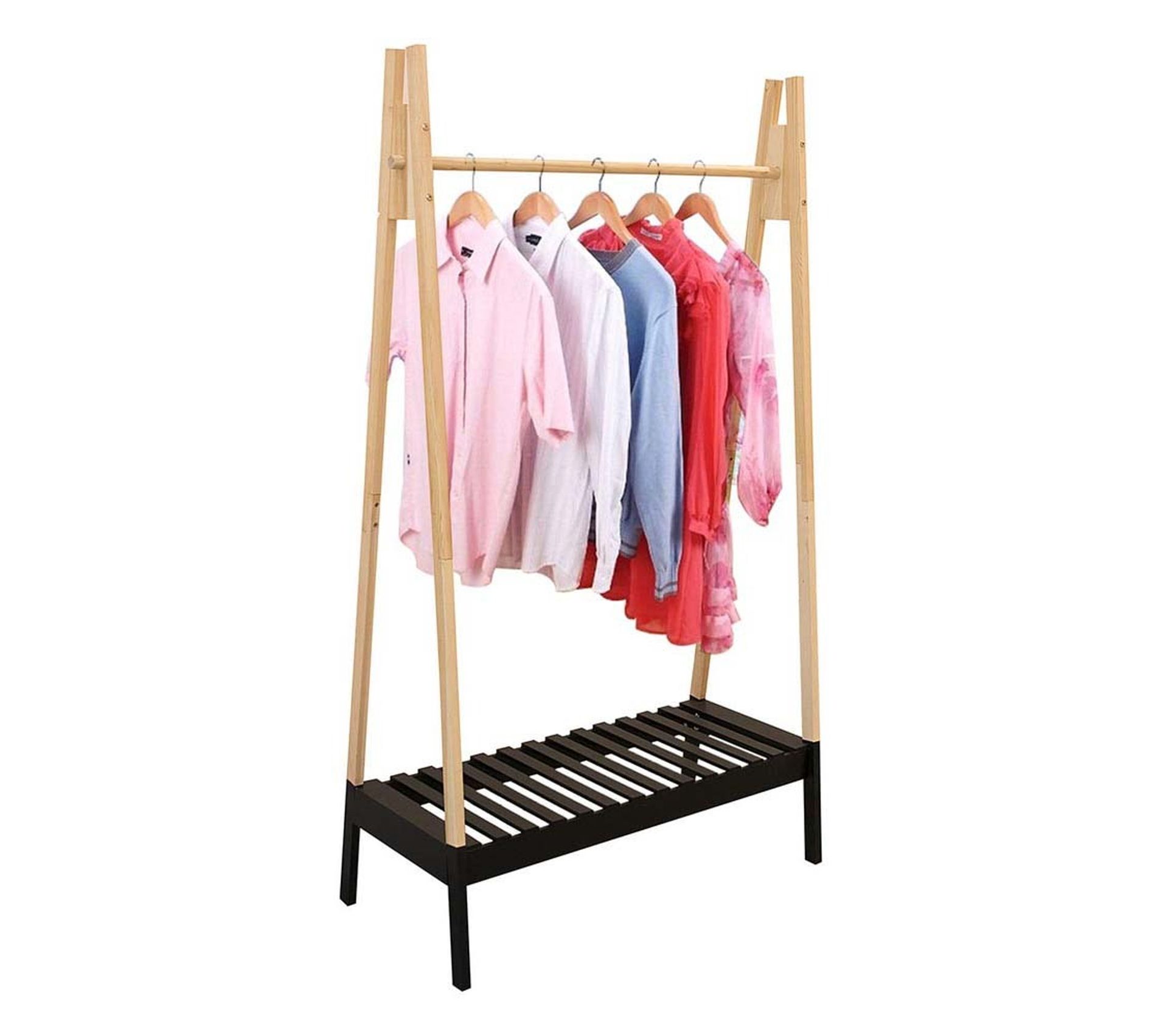 Portant À Vêtements En Bois Scandinave Noir - Portant et penderie BUT