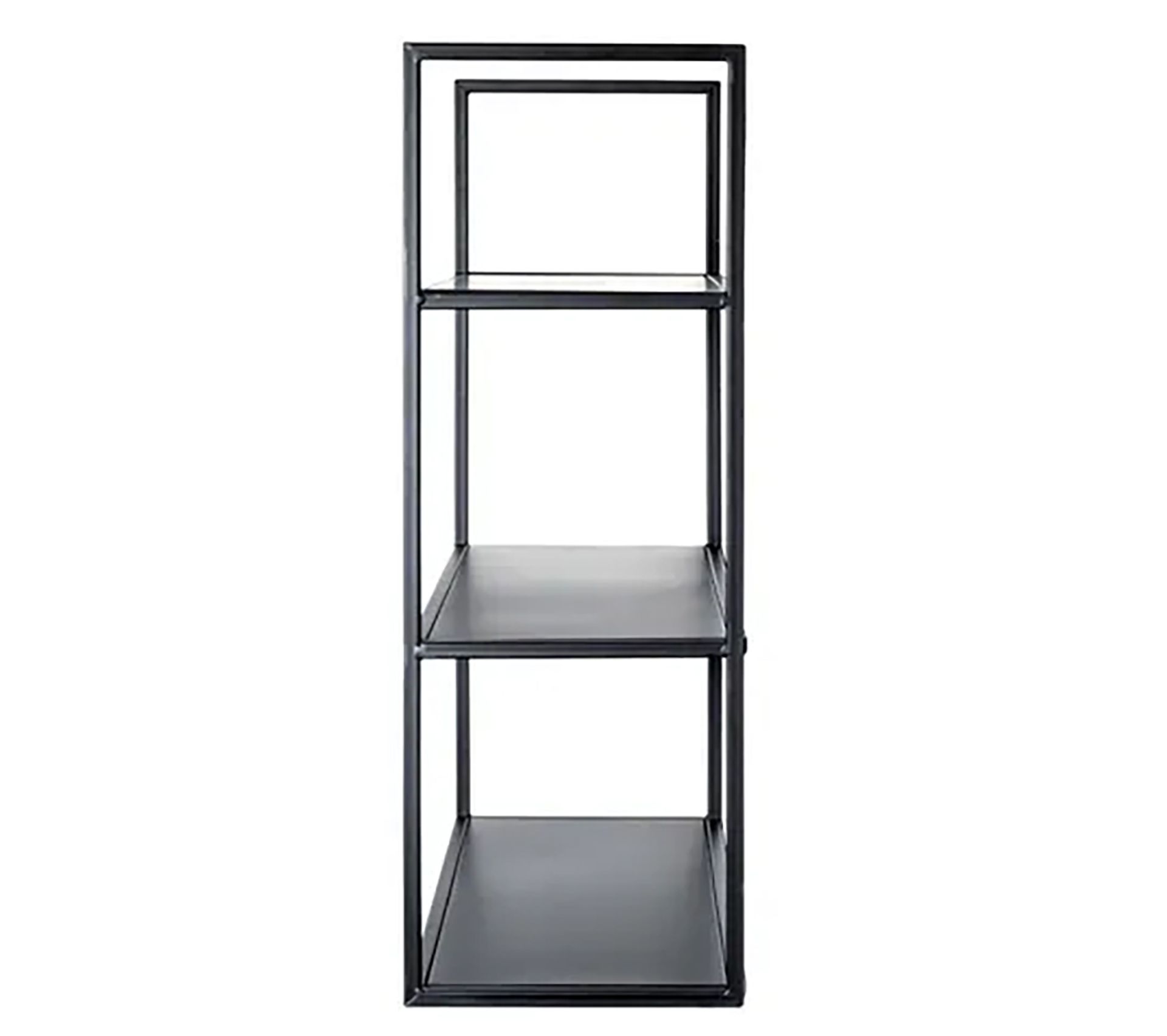 Etagère Murale 3 Niveaux En Métal Laqué Noir - Longueur 50 X Hauteur 58 ...