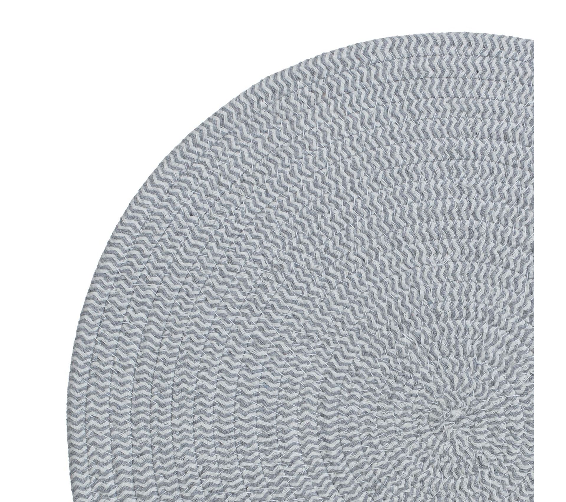 Lot De 6 Sets De Table Rond En Coton Alana - Diam. 38 Cm - Gris - Set ...
