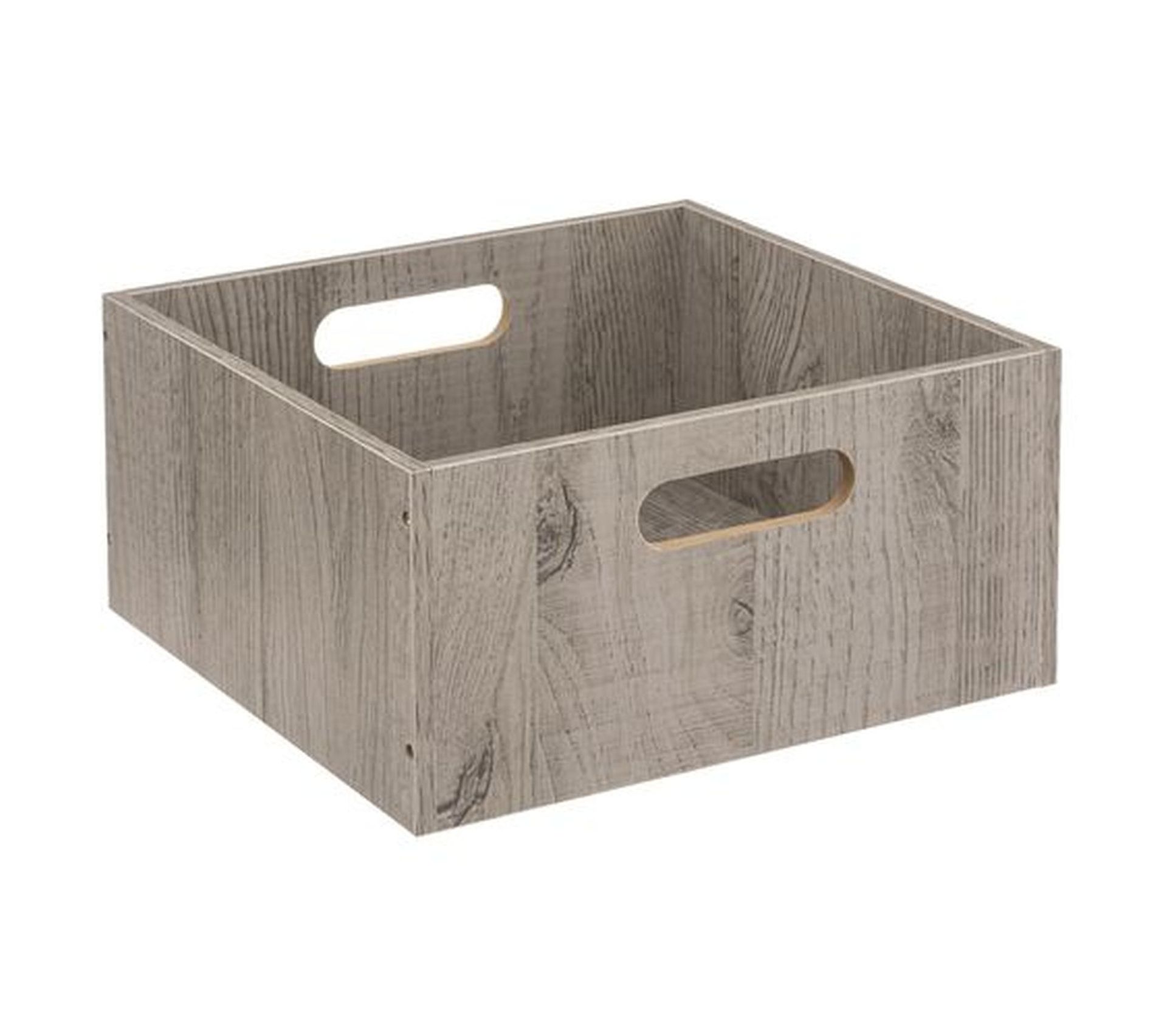 Lot De 6 Boîtes De Rangement Carrée En Mdf - L. 31 X H. 15 Cm - Gris ...