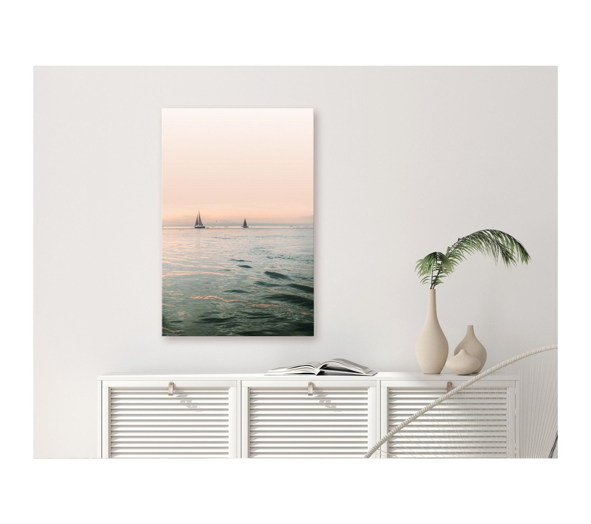 Tableau South Wind Vertical 60 X 90 Cm Blanc - Tableau - Toile BUT