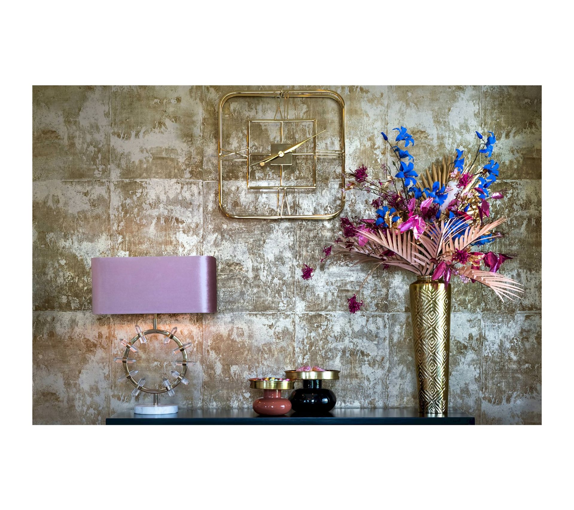 Vase Design Géométrique En Relief Pour Décoration Chic - Vase BUT