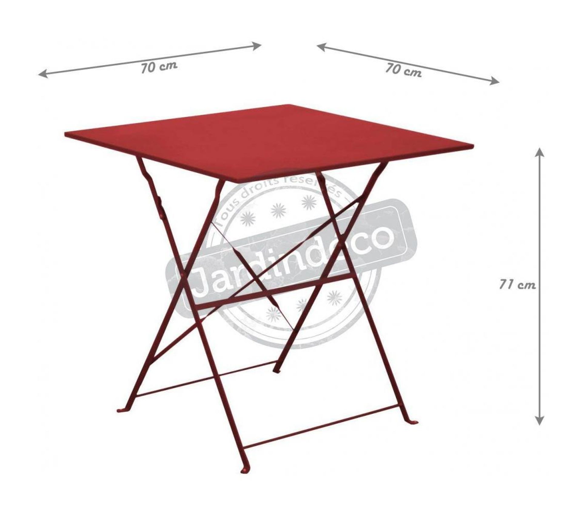 Gu ridon Carr En Acier 70 Cm Cuba Rouge Table De Jardin BUT Gu ridon Carr En Acier 70 Cm Cuba Rouge Table De Jardin BUT
