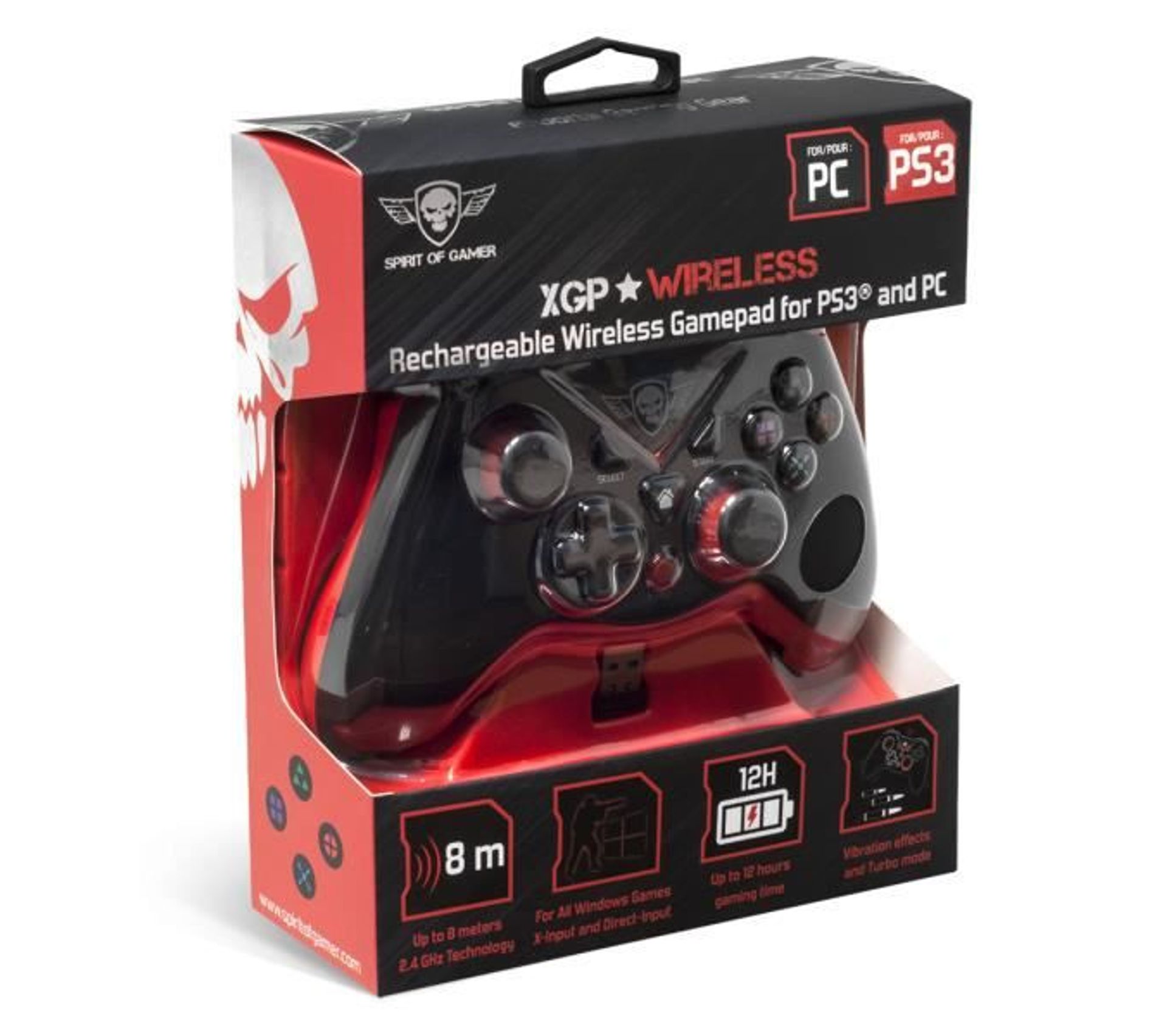 Manette Gamer Xtrem Gamepad Sans Fil 12 Boutons Ps3 / PC - Manette ...