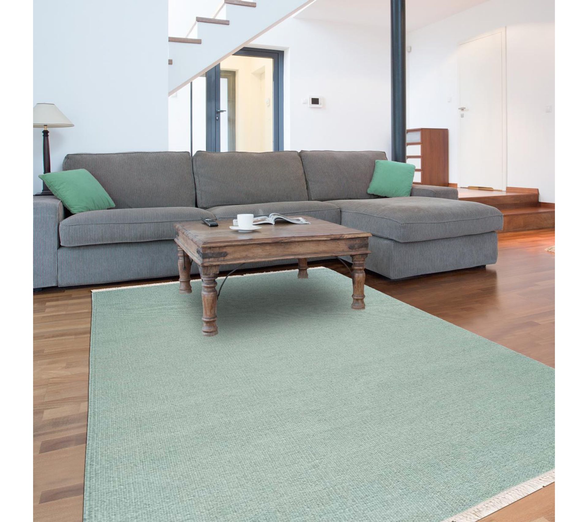 Tapis Moderne Rectangulaire Baya Ibay 140x200 Vert - Tapis salon et ...