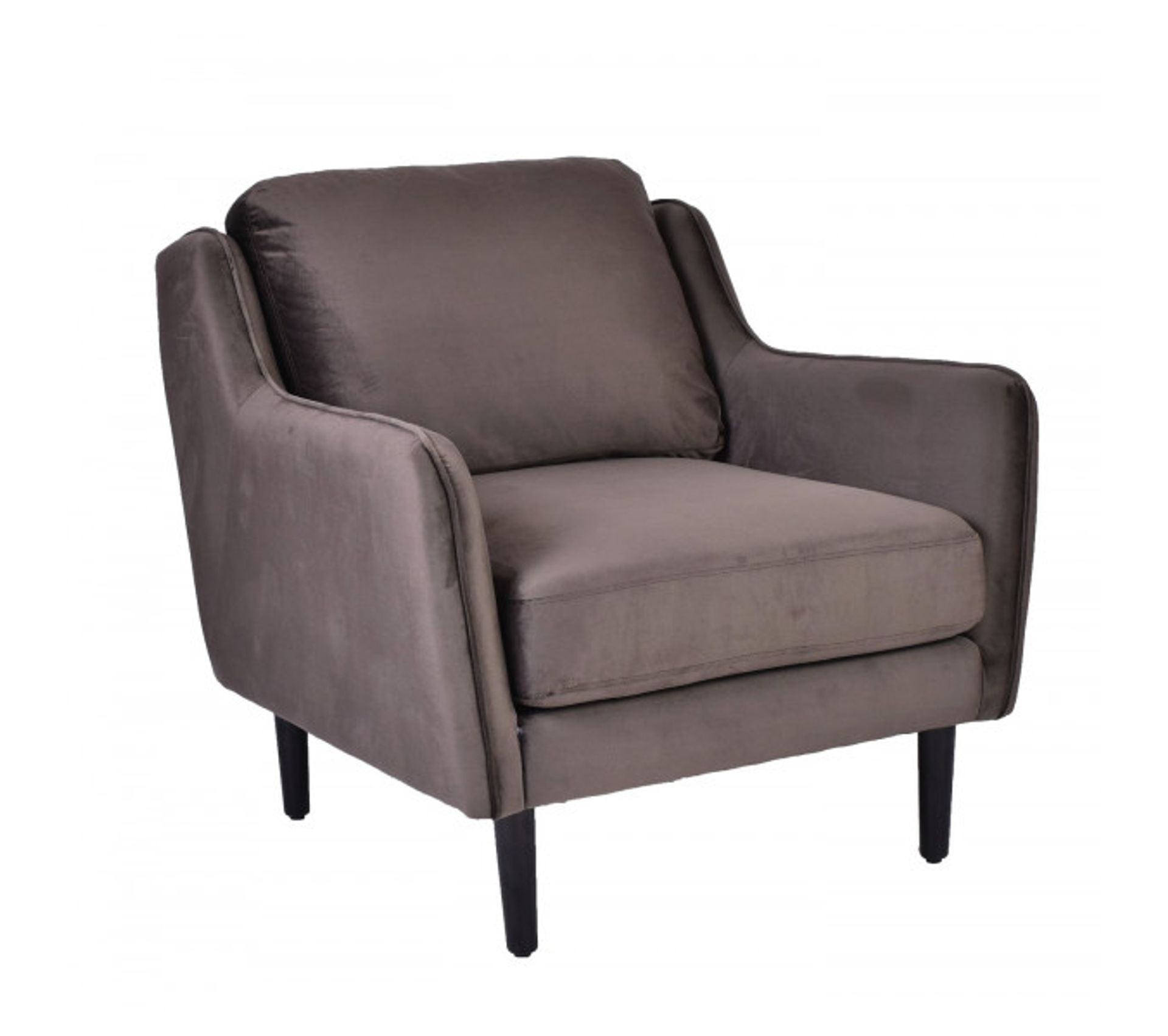 Soft - Fauteuil Confortable En Velours Gris - Fauteuil BUT