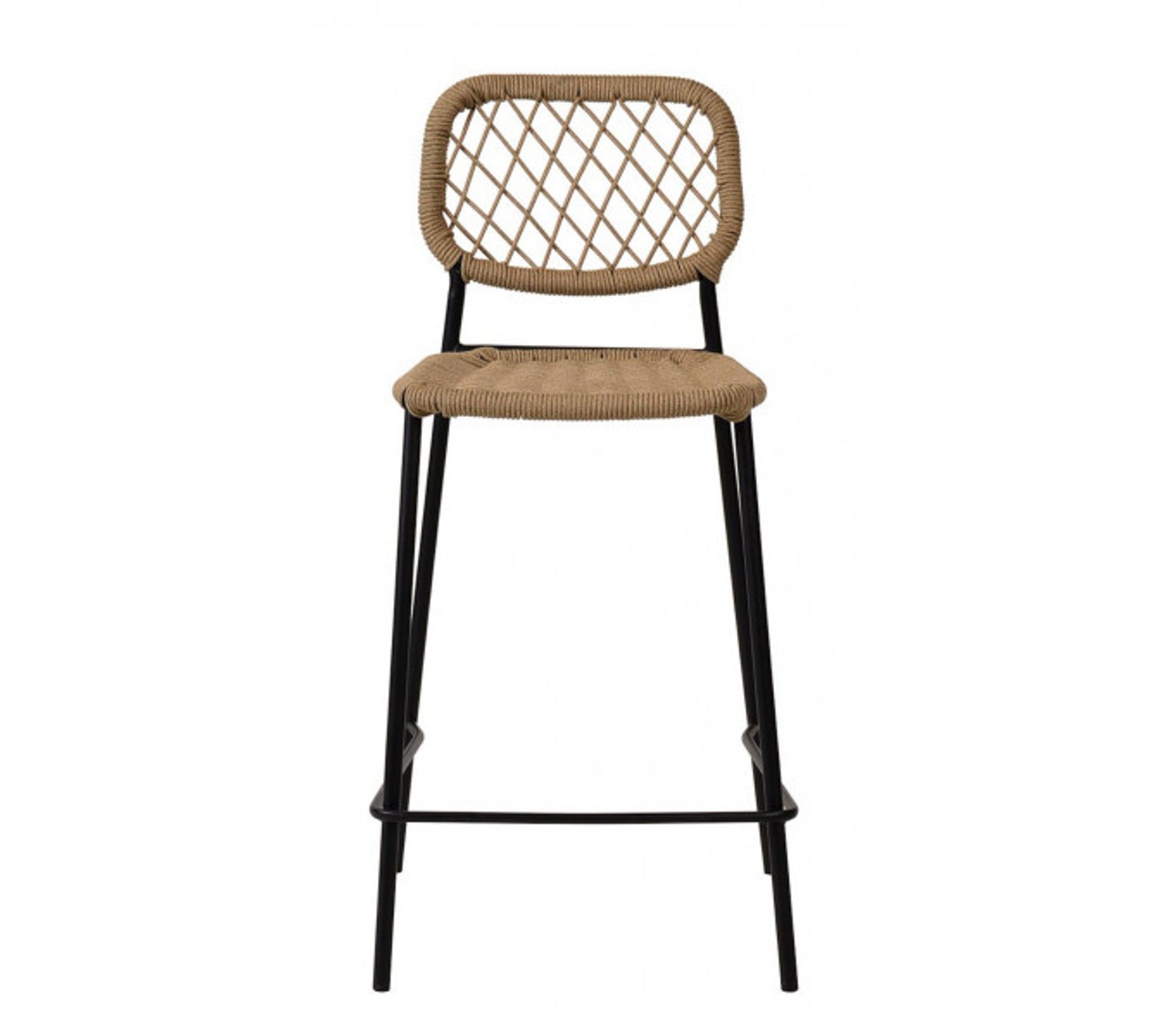 Cordou - 2 Tabourets De Bar Corde Beige - Tabouret BUT