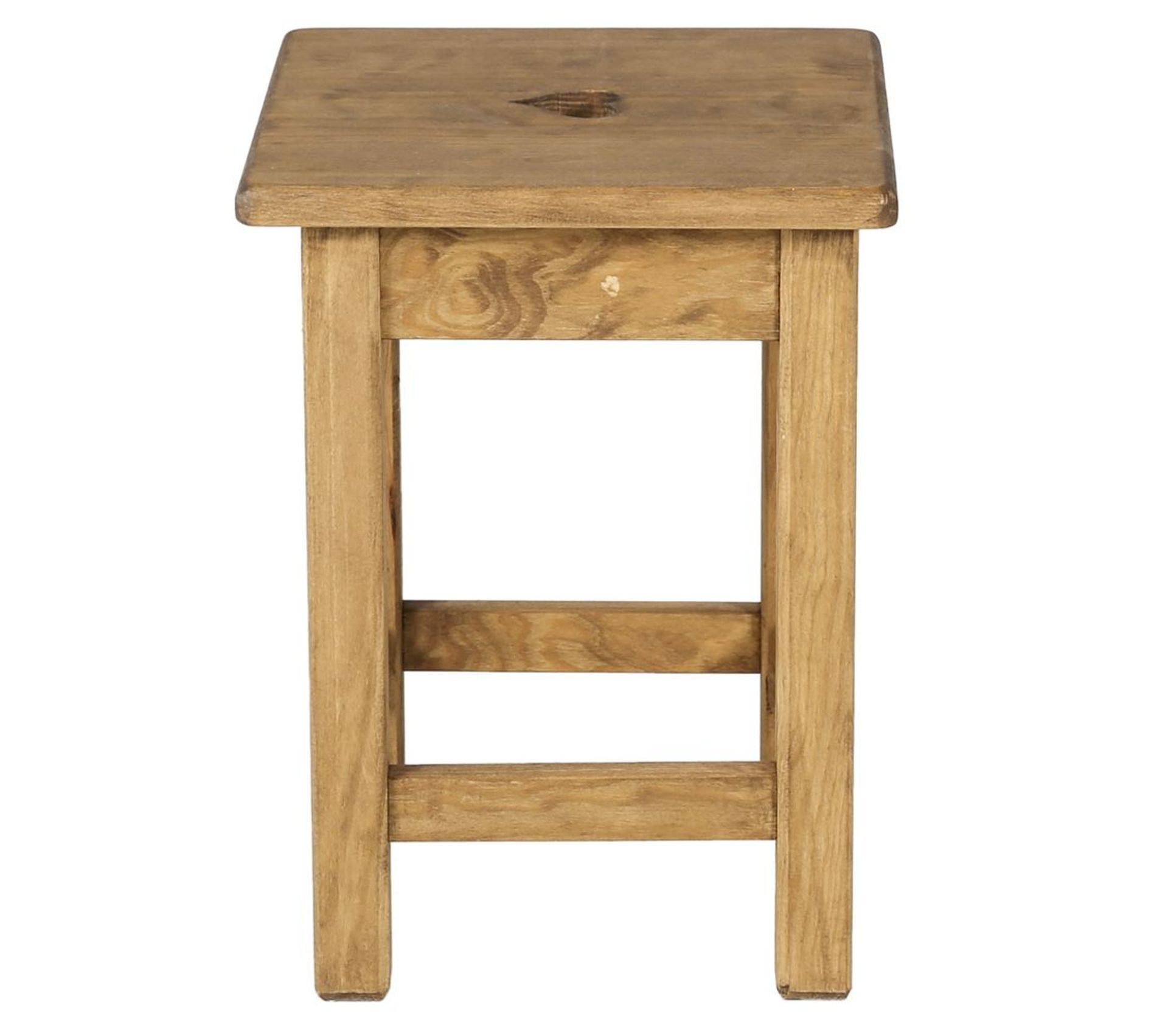Tabouret En Bois Carré En Pin Massif Brut - Région - Tabouret BUT
