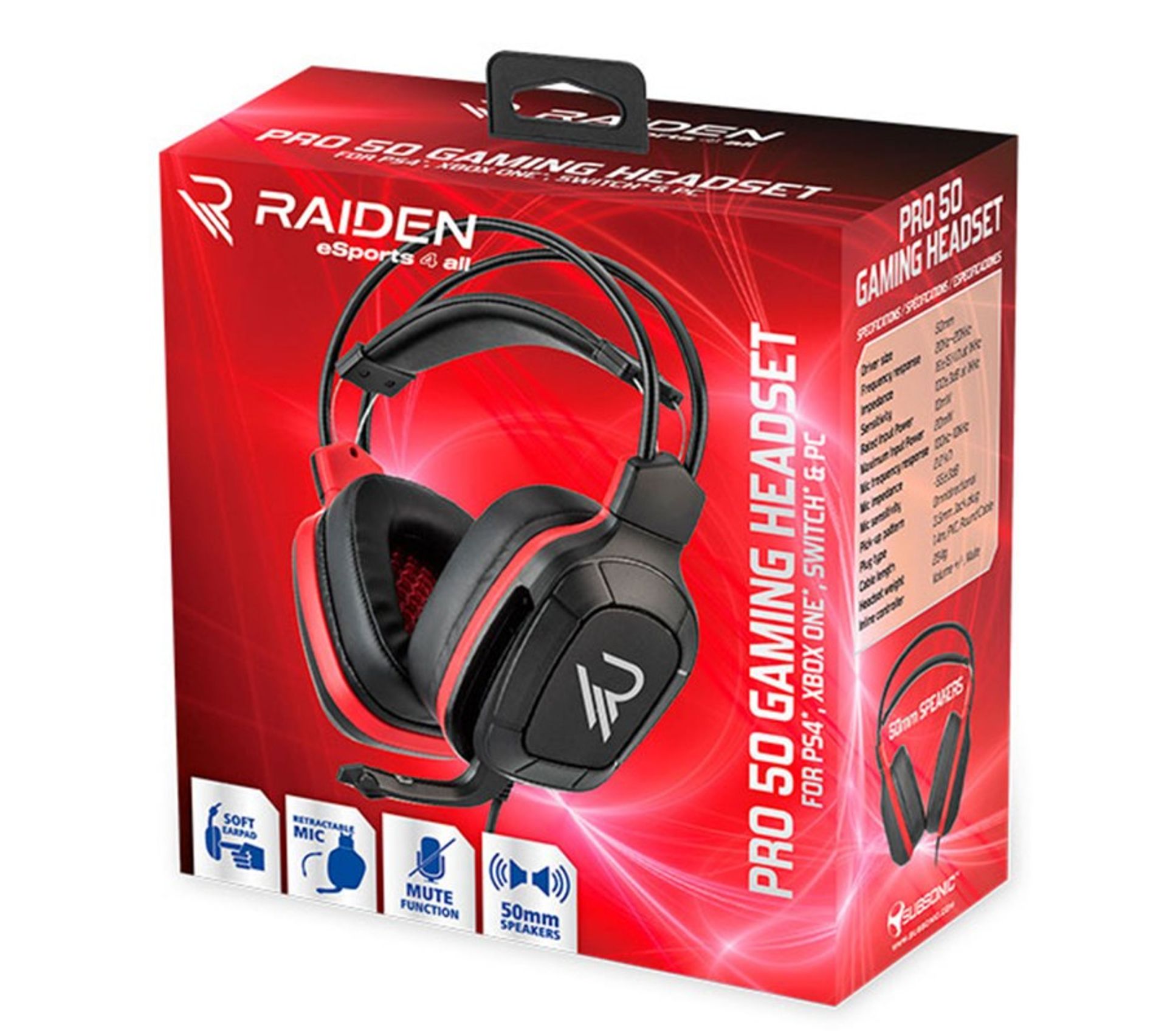 Casque Gamer Avec Micro Pro Gaming 50 Pour PS4 - Xbox One - PC ...