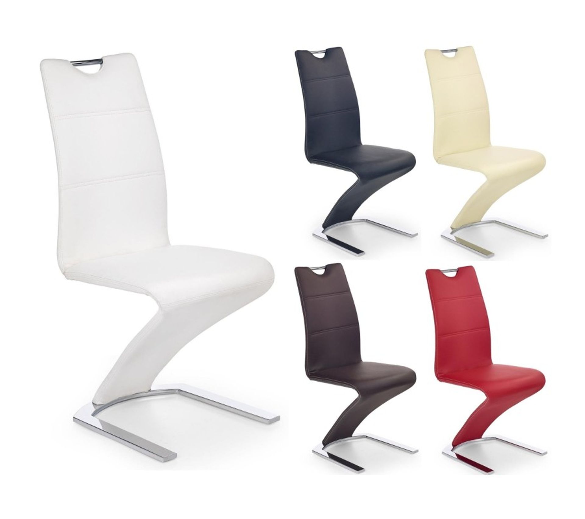 Ingrid Lot De 2 Chaises Design En Cuir Synthétique - Blanc - Chaise BUT