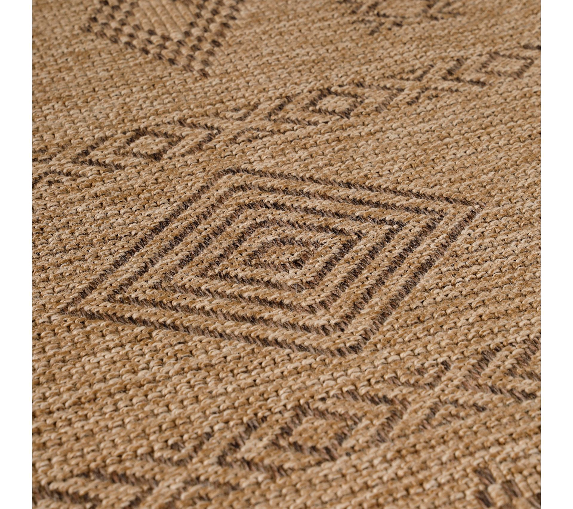 Tapis De Salon Aspect Jute Naturelle Beige Et Noir 200x290cm - Tapis ...