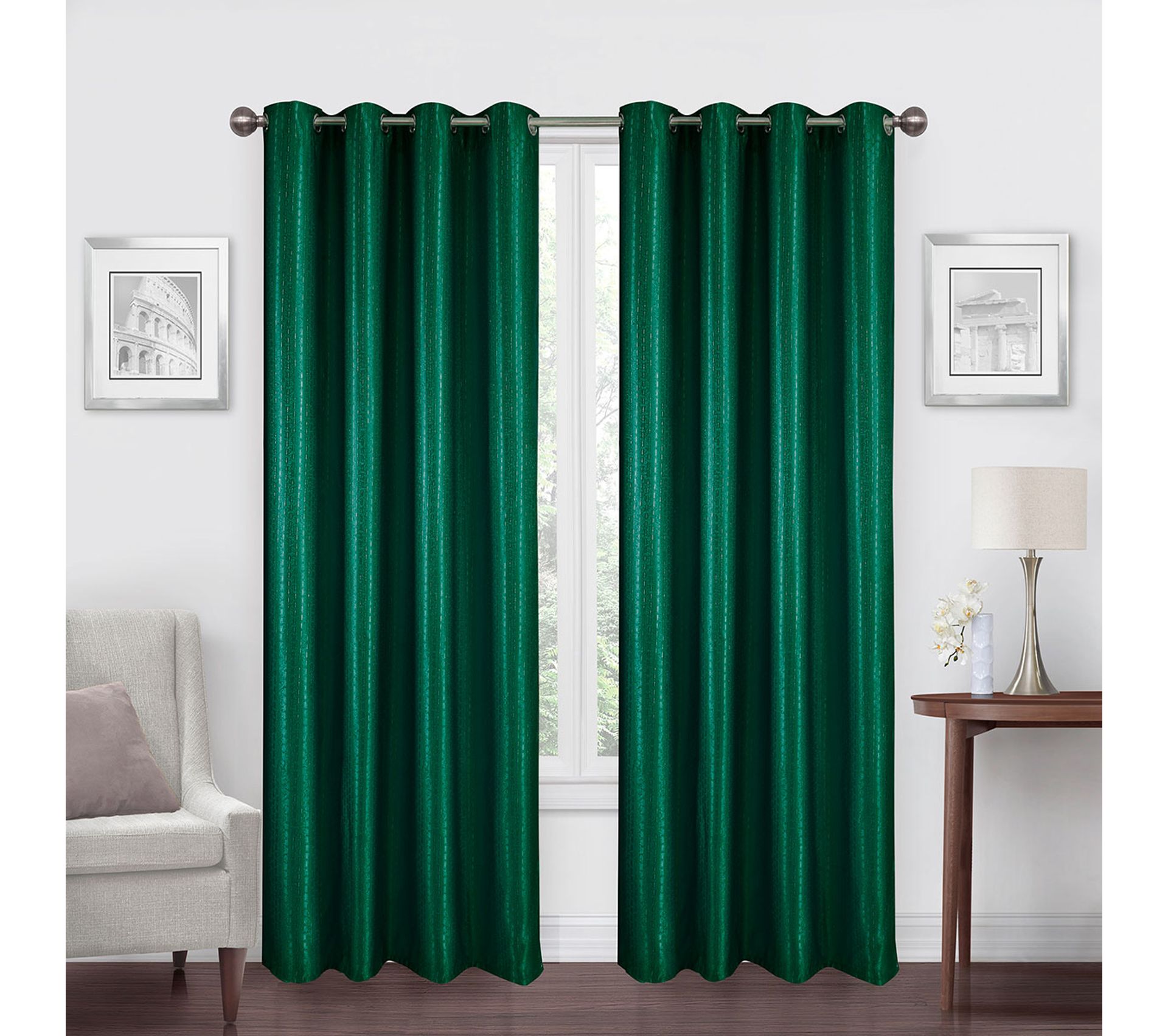 Paire De Rideaux Ambre Vert 140x260cm - Rideau BUT