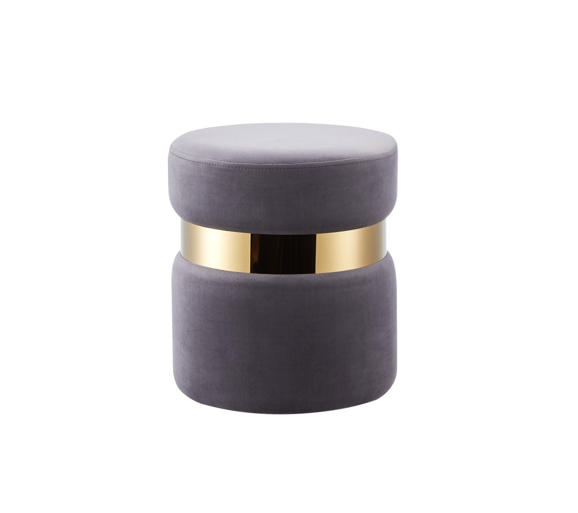 Lot De 2 Poufs Chic Velours Anthracite - BUT