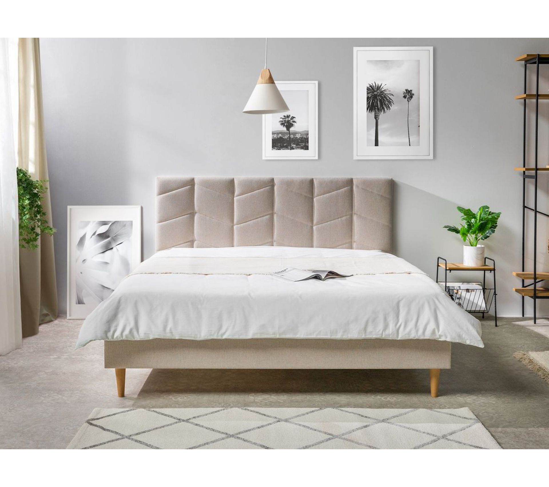 Lit 160x200 Belleville Beige - Lit BUT