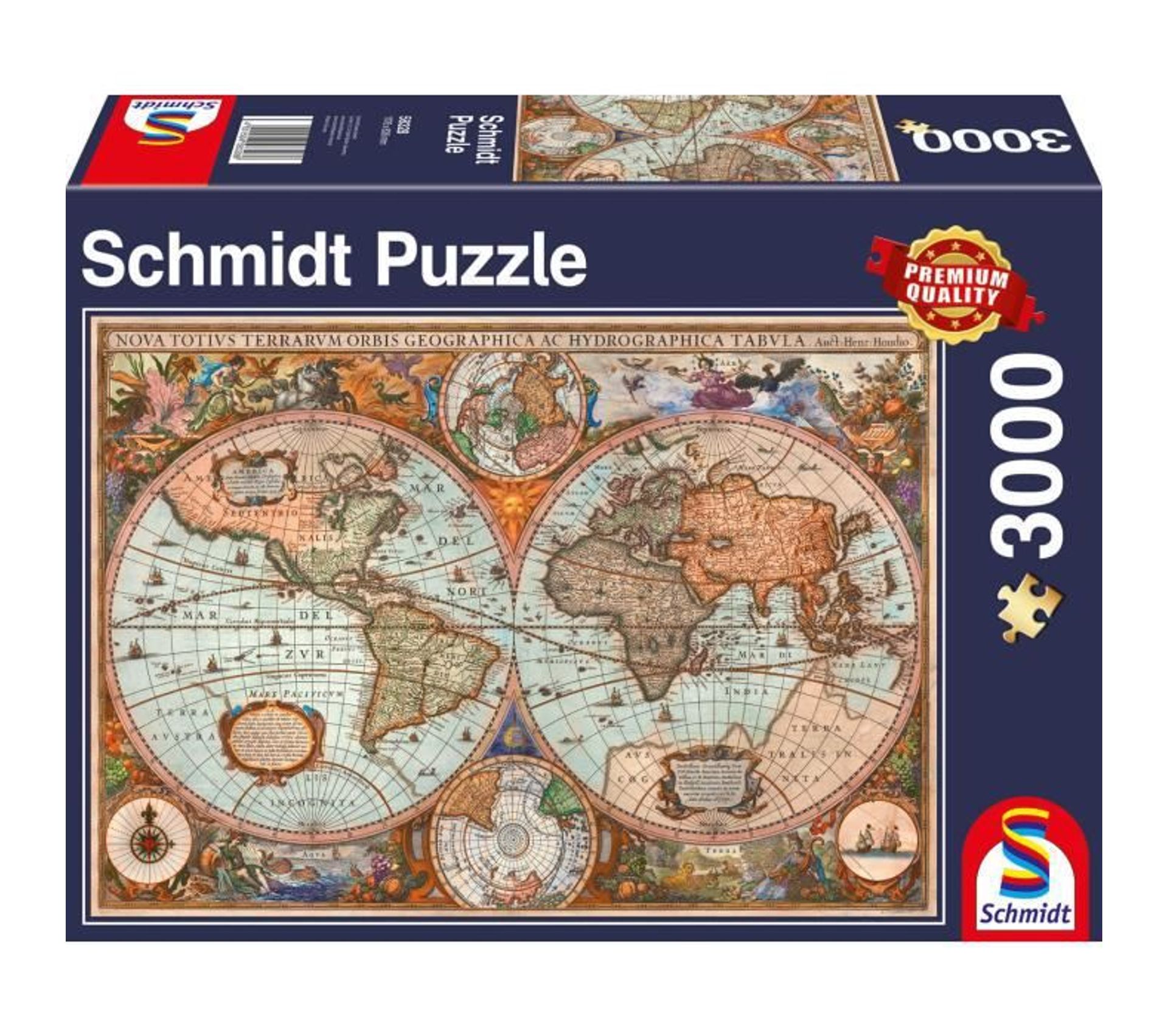 Puzzle Mappemonde Antique, 3000 PCs - Jeux - Jouets BUT