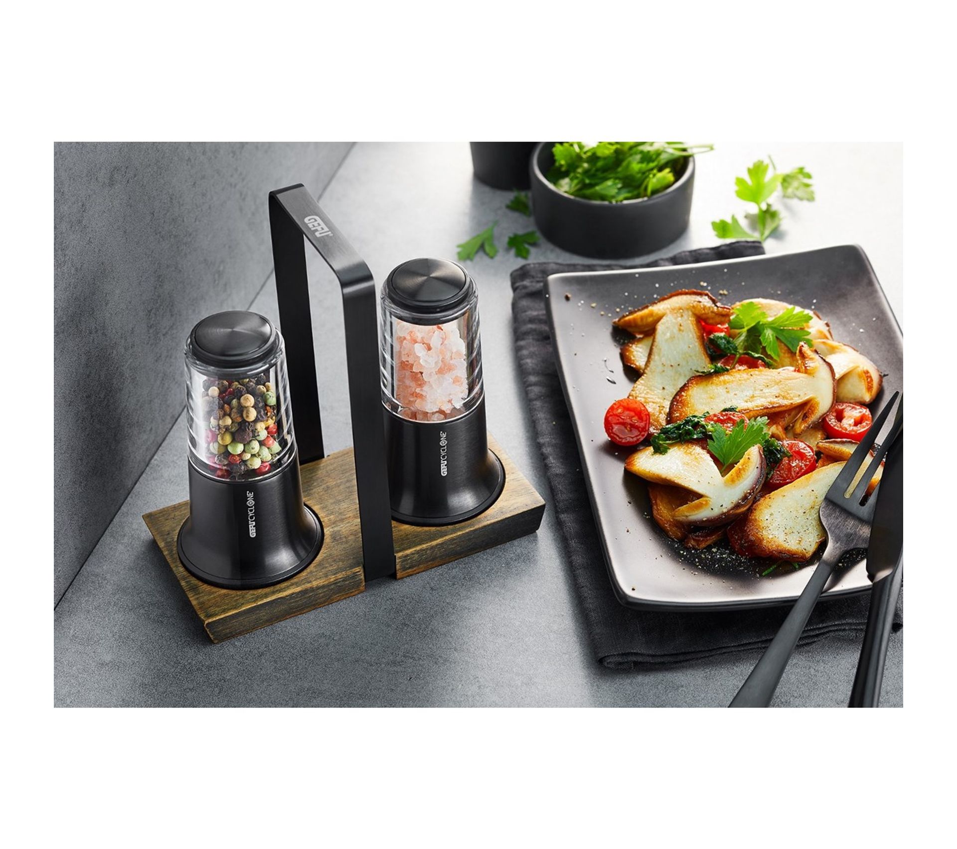 Set Moulin À Sel Et À Poivre En Acier Inoxydable - Noir - Toute l'offre ...