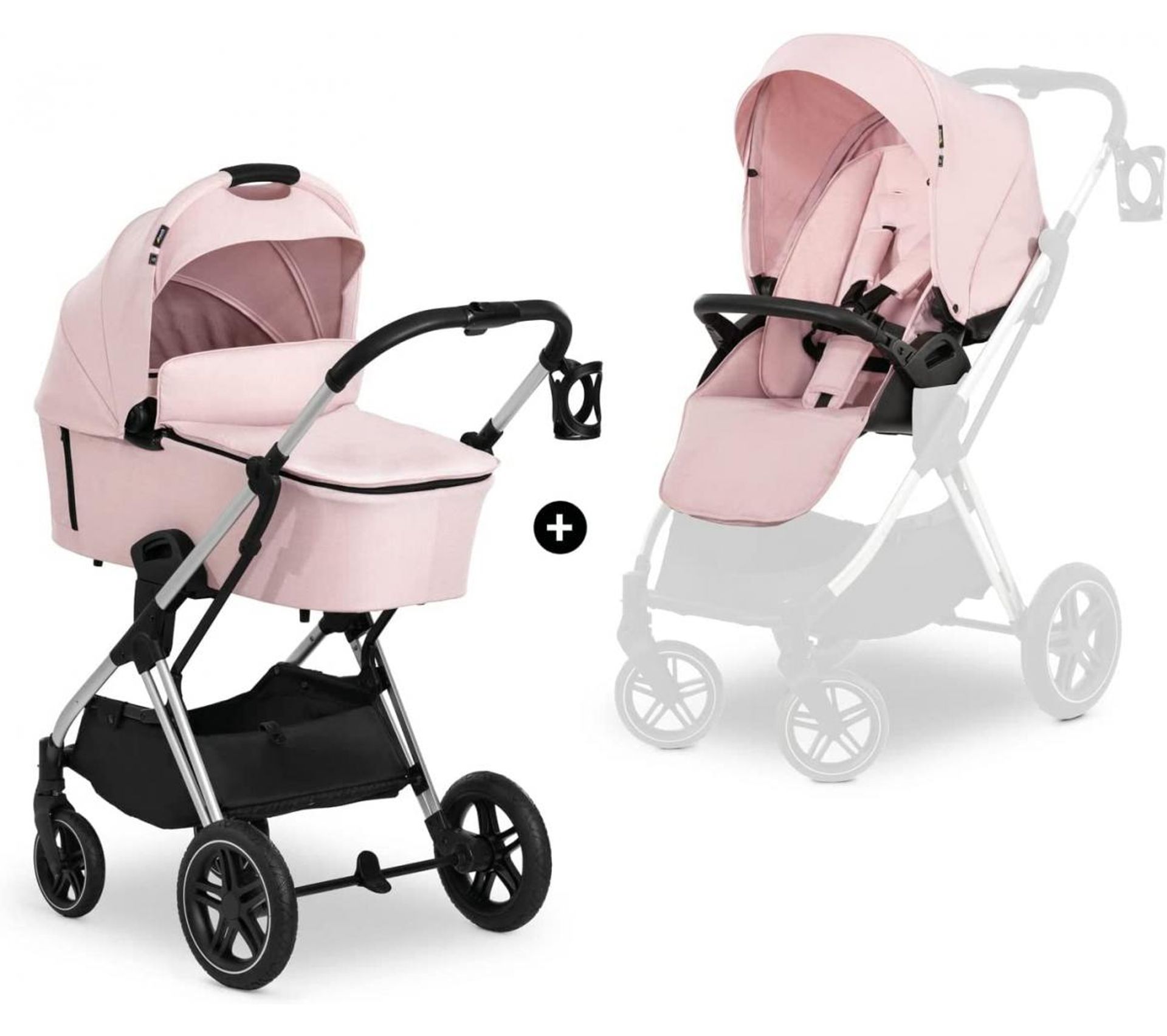 Poussette Shopping Vision X Set Silver Melange Rose - Poussette BUT