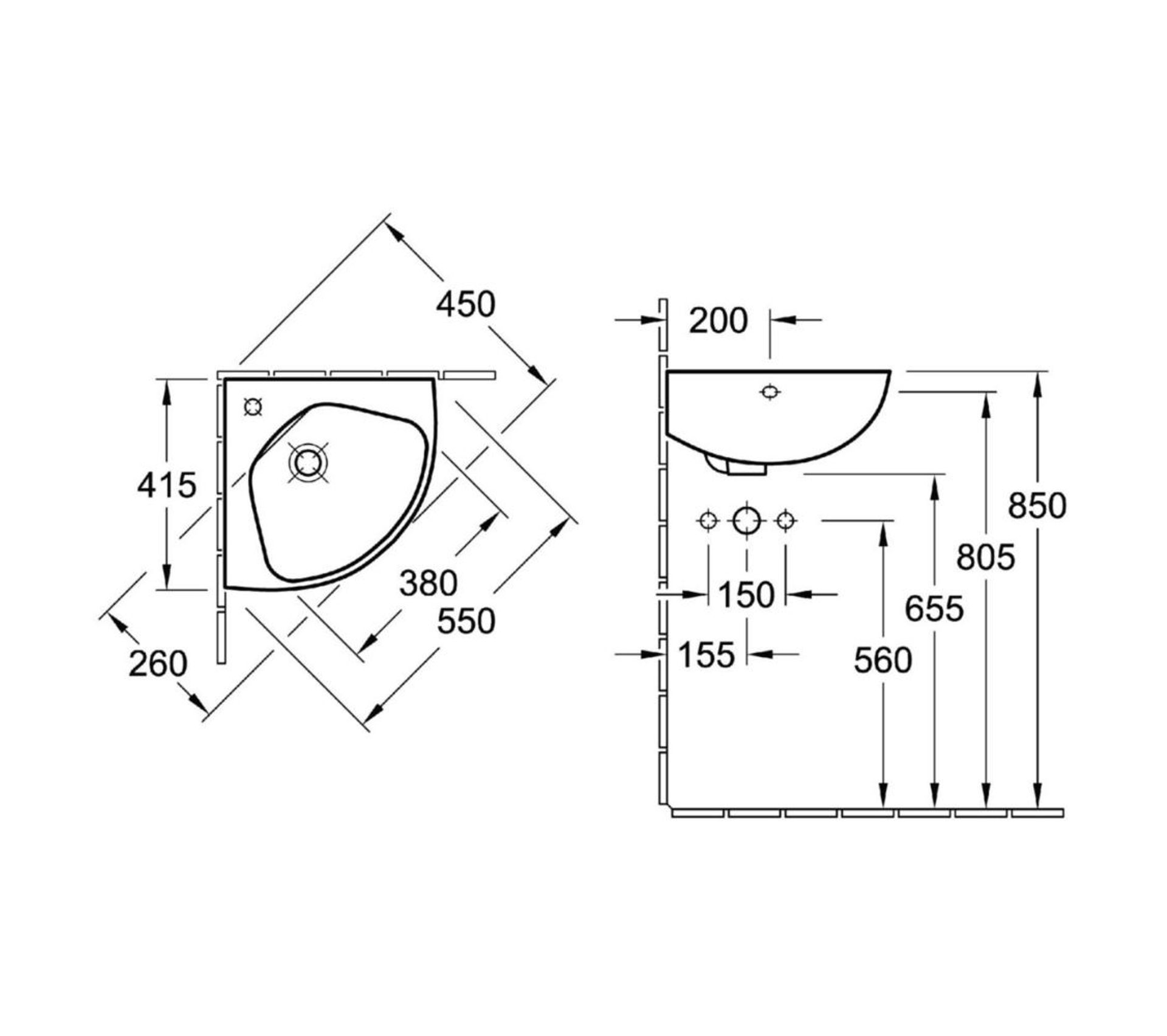 Lave-mains D'angle Compact 41,5x41,5cm Villeroy Et Boch O.novo Blanc ...