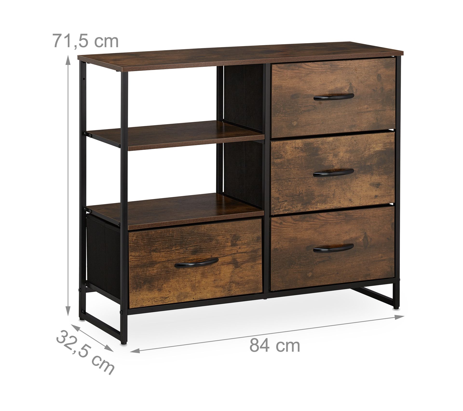 Commode Avec Tiroirs Et Étagères - Commode - Chiffonnier BUT