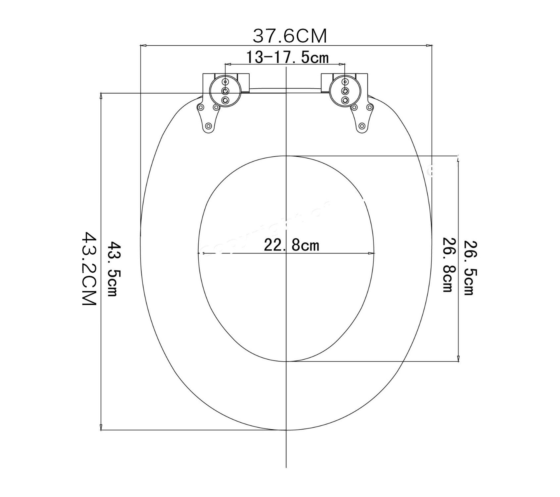 Abattant De Toilette En Mdf Avec Charnière Zinguée.couvercle De Wc.43 ...
